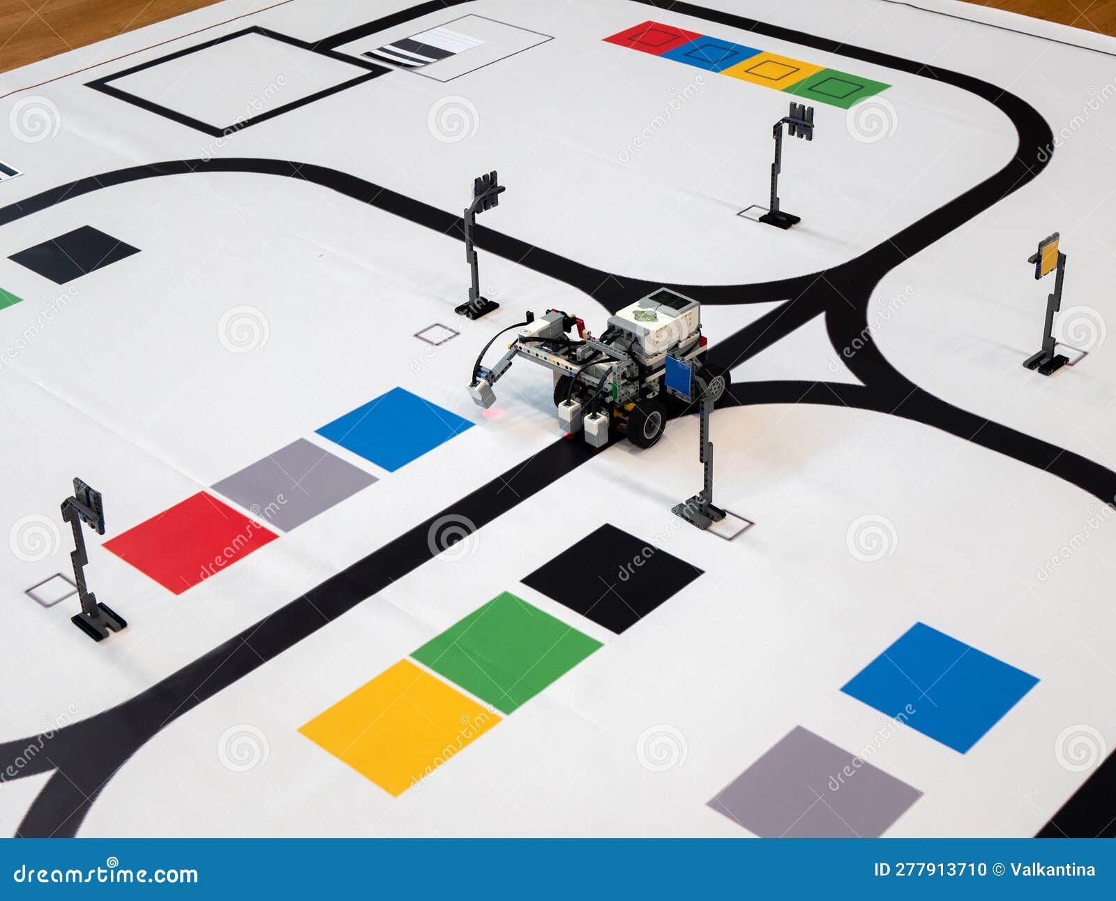 Line Following Robot is Doing Task To Move from One Point To Another on ...