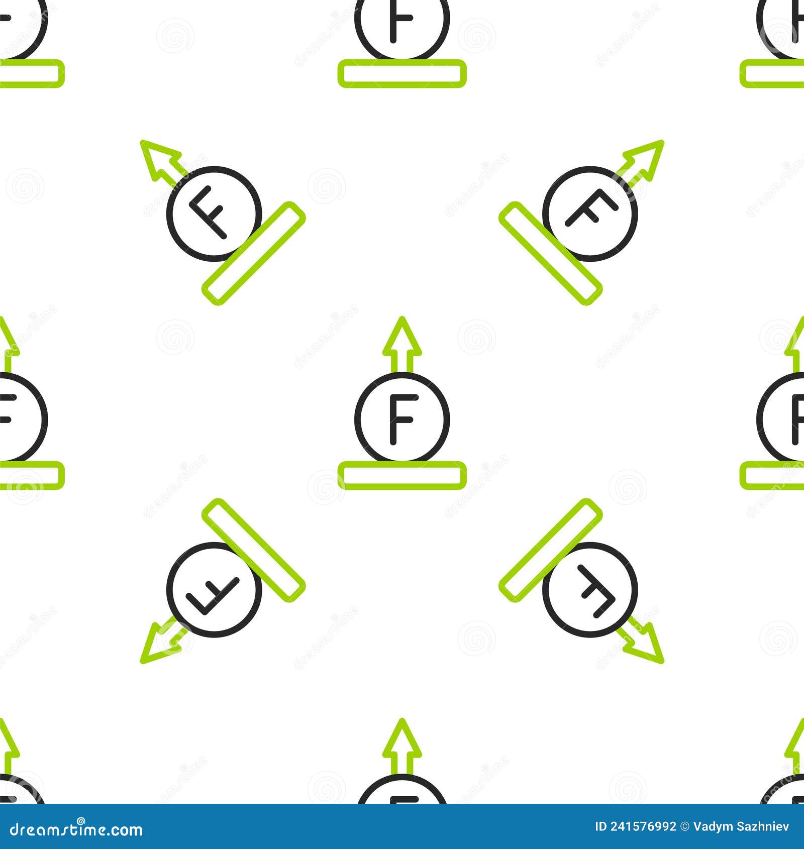 Line Force of Physic Formula Calculation Icon Isolated Seamless Pattern ...