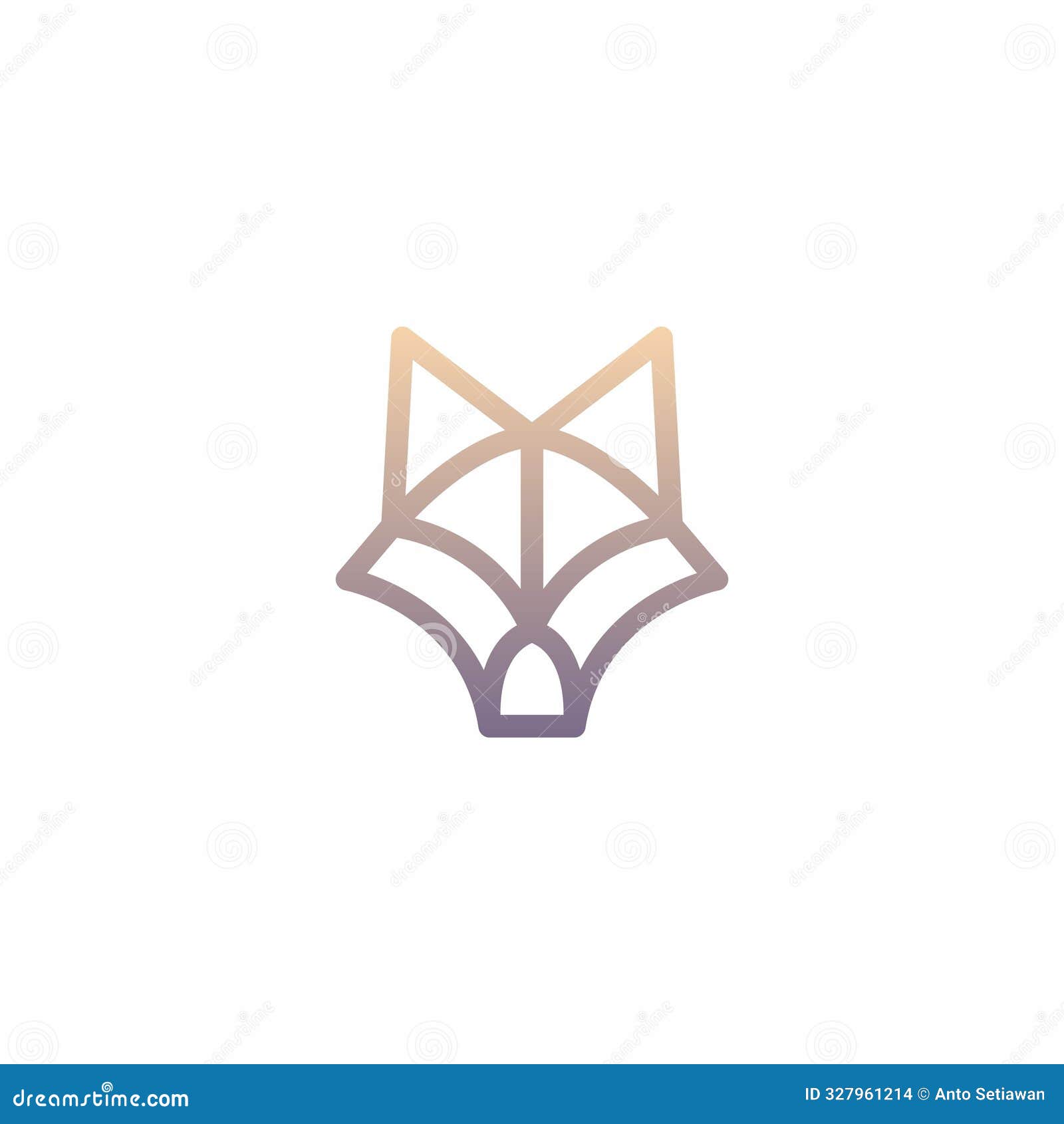 Line Fox Logo Vector. Fox Head Logo Design Stock Illustration ...