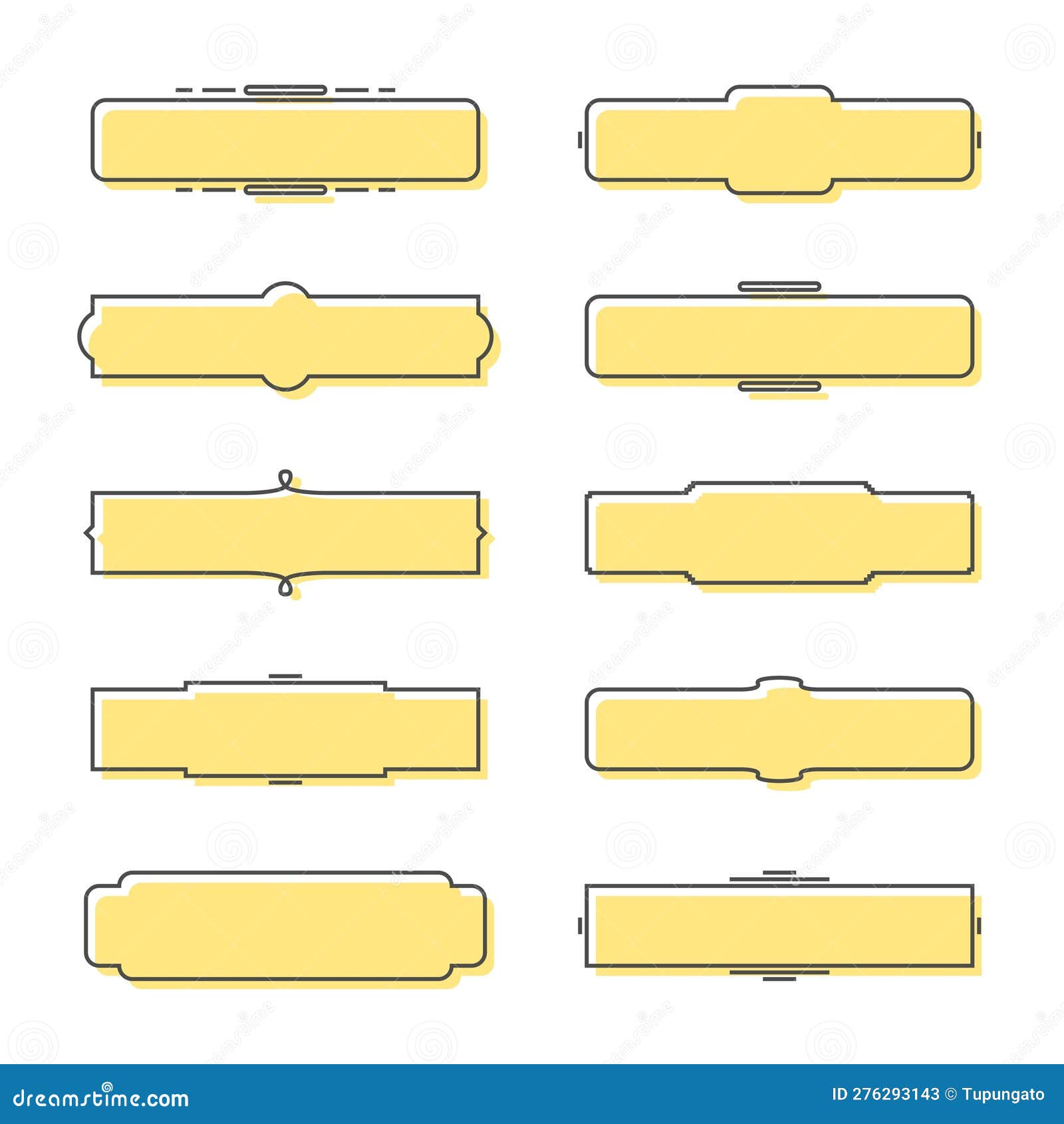 Line Frame Set for Your Text - Headline Template Collection Stock ...