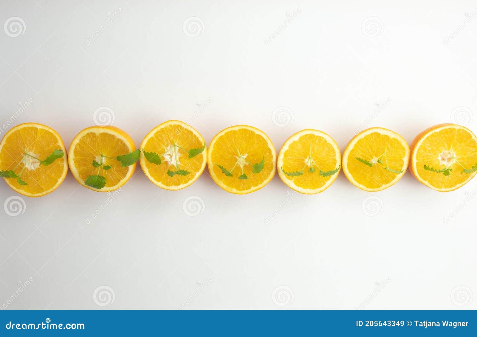 Line of Fresh Sliced Oranges Stock Image - Image of home, lifestyle ...
