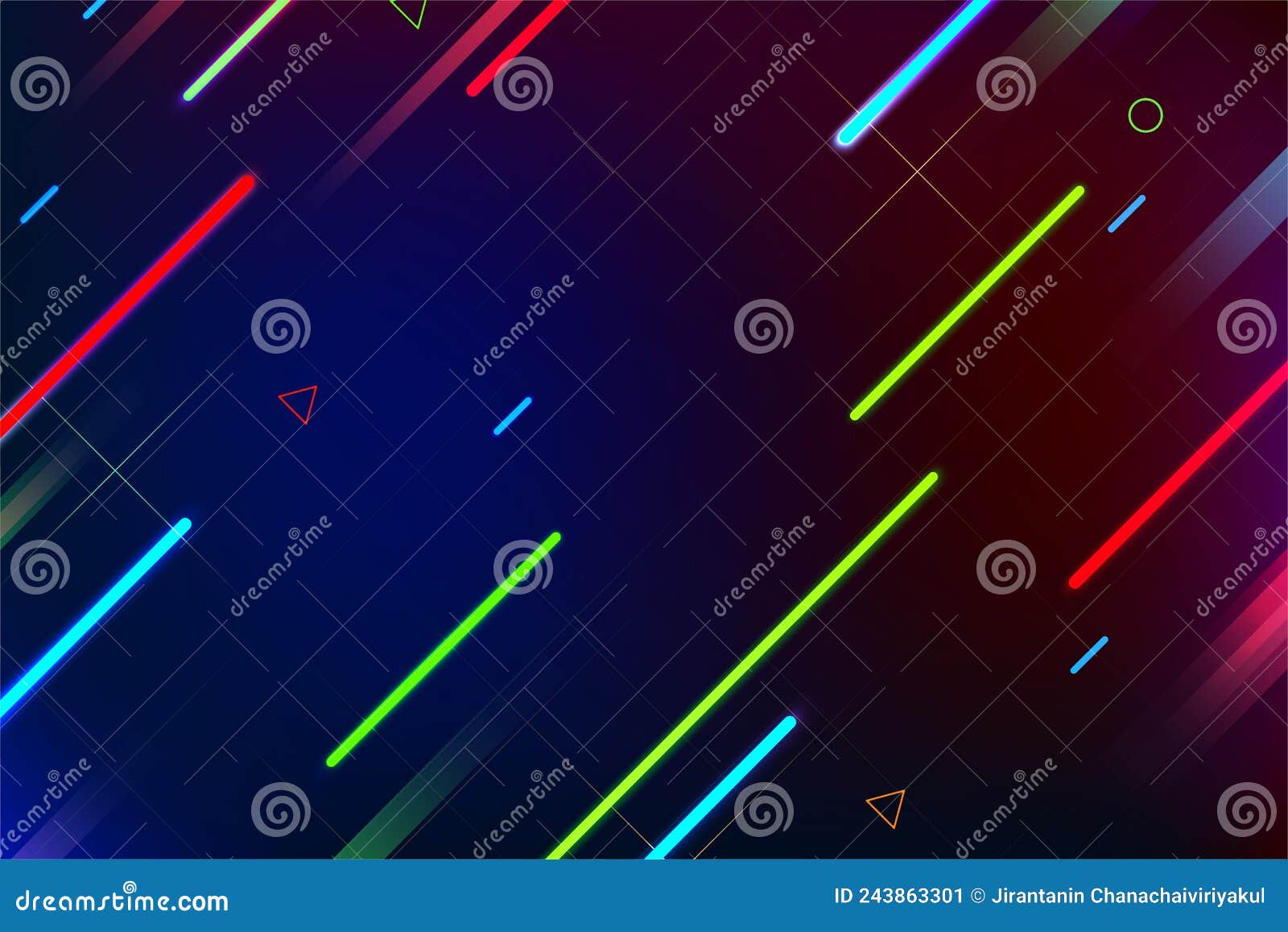 Line and Geometry Neon Color Background Stock Vector - Illustration of ...