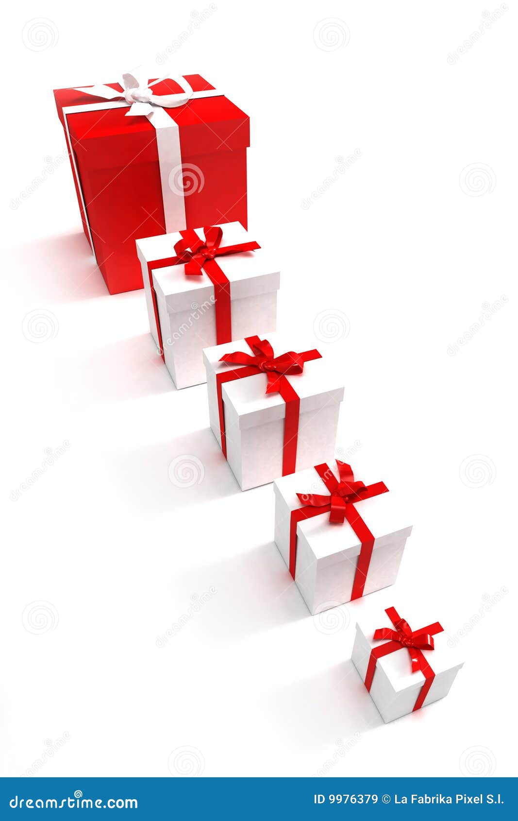 Line of gift boxes stock illustration. Illustration of paper - 9976379