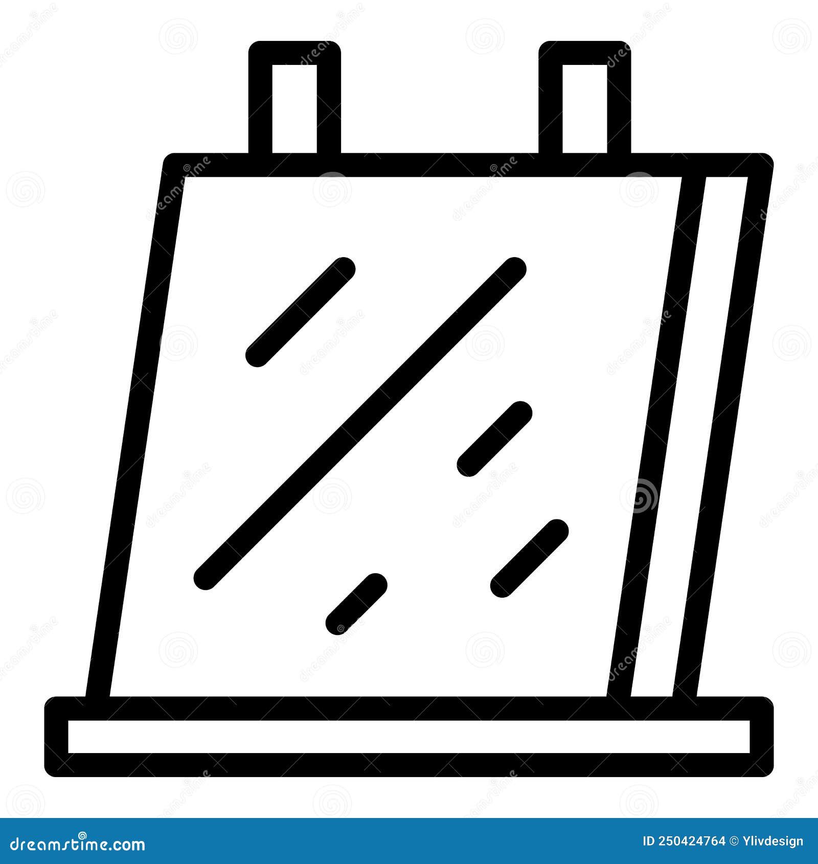 Line Glass Production Icon Outline Vector. Raw Sheet Stock Vector ...