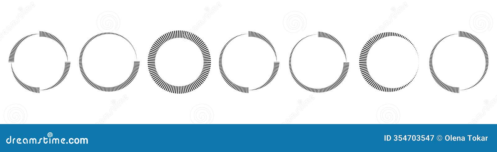 Circular Pre-loader, Buffer, Progress Indicator Or Radar Shape With Half-tone Effect On A ...