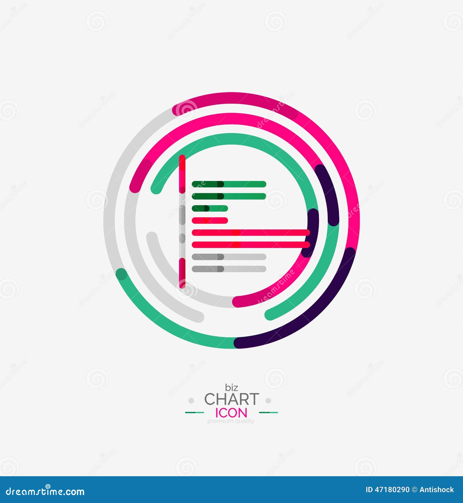 Line graph, chart icon stock vector. Illustration of emblem - 47180290