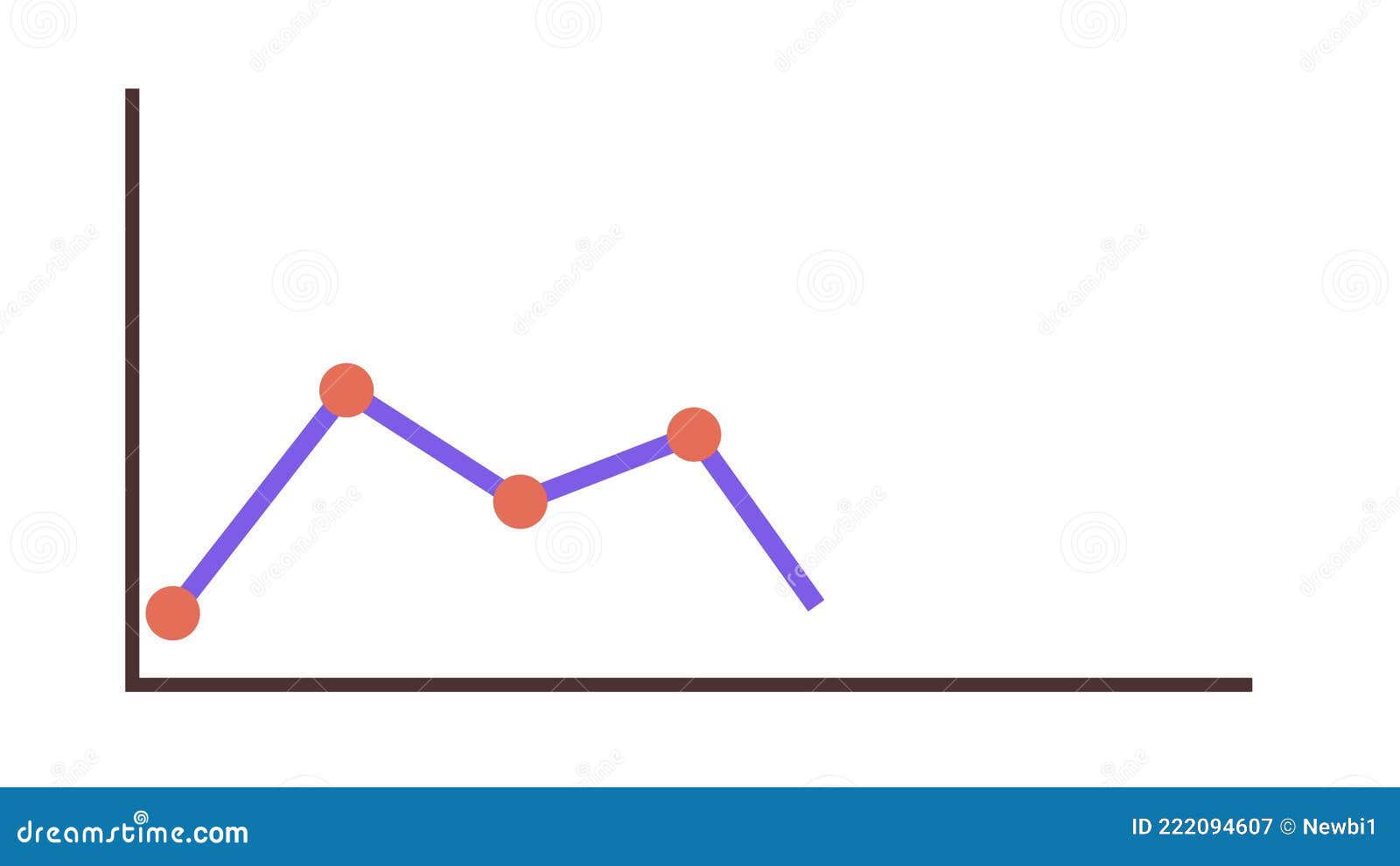 Line Graph Chart Infographic Flat Design for Presentations and Reports ...