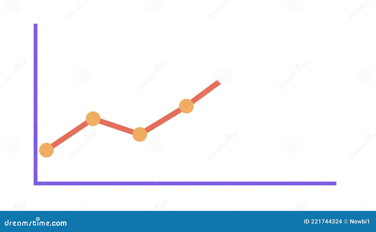 Line Graph Chart Infographic Flat Design for Presentations and Reports ...