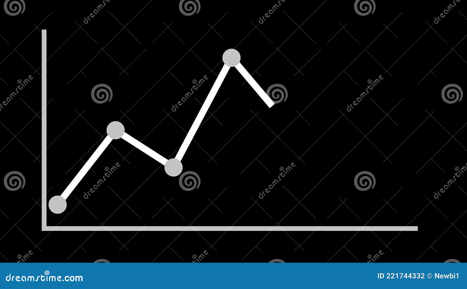 Line Graph Chart Infographic Flat Design for Presentations and Reports ...