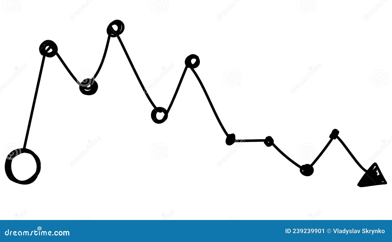 Line Graph of the Financial Market with a Sharp Drop. Stock Vector ...