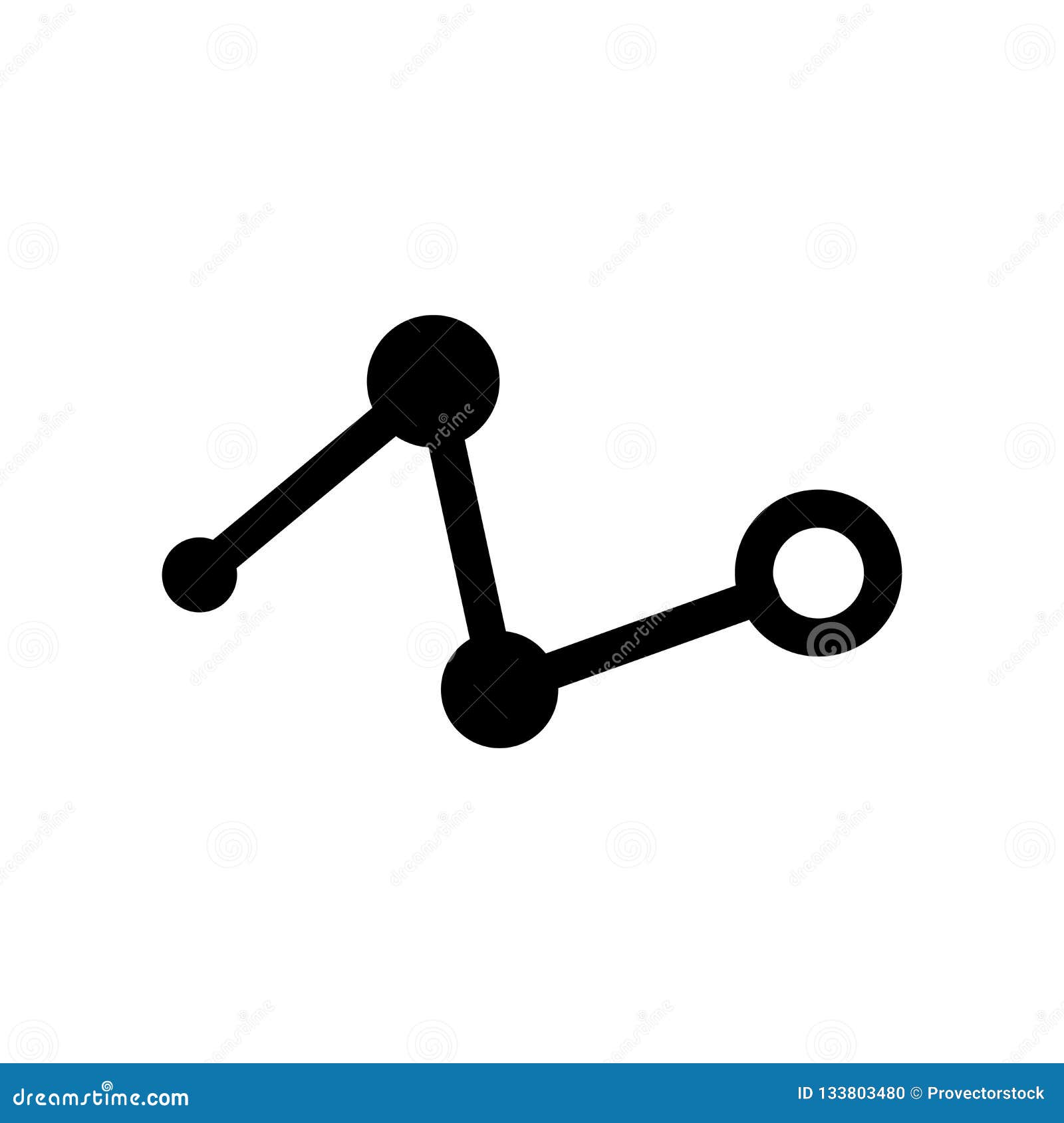 Line Graph Icon Vector Sign and Symbol Isolated on White Background ...