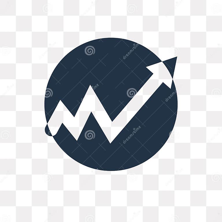 Line Graph Vector Icon Isolated on Transparent Background, Line Stock ...
