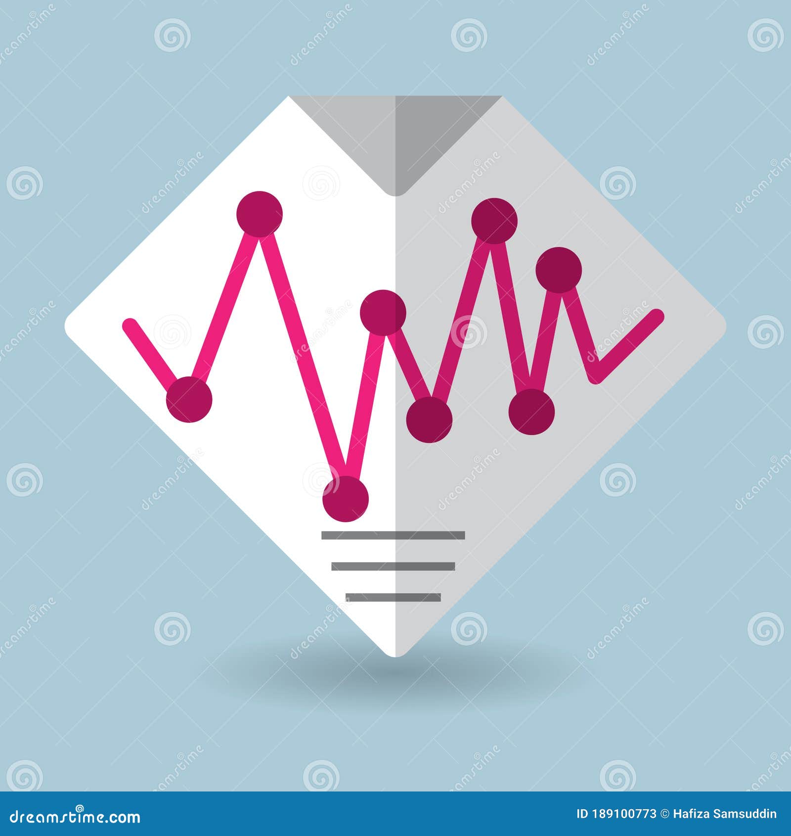 Line Graph. Vector Illustration Decorative Design Stock Vector ...