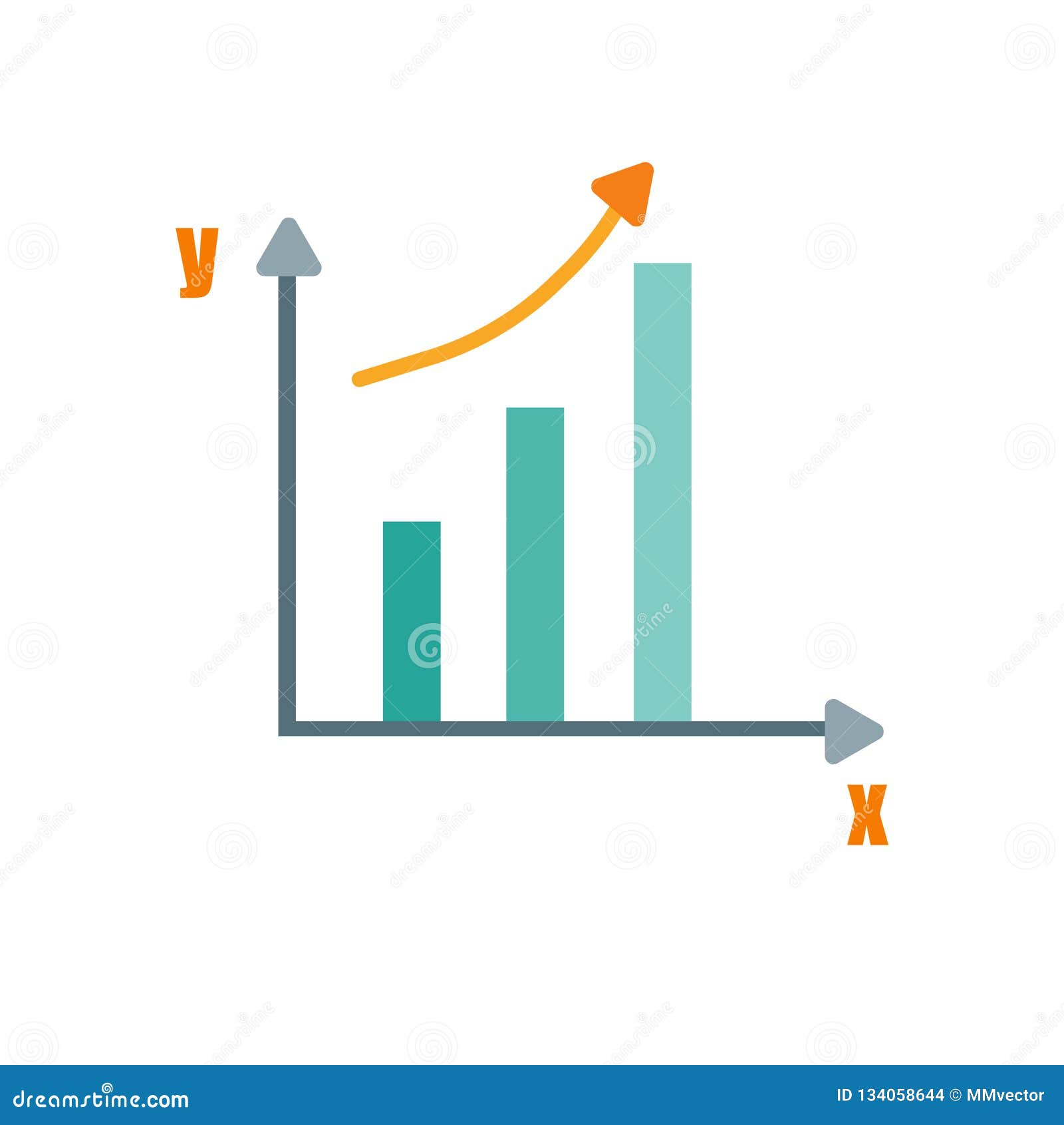 Line Graphic Icon Vector Isolated on White Background, Line Graphic ...