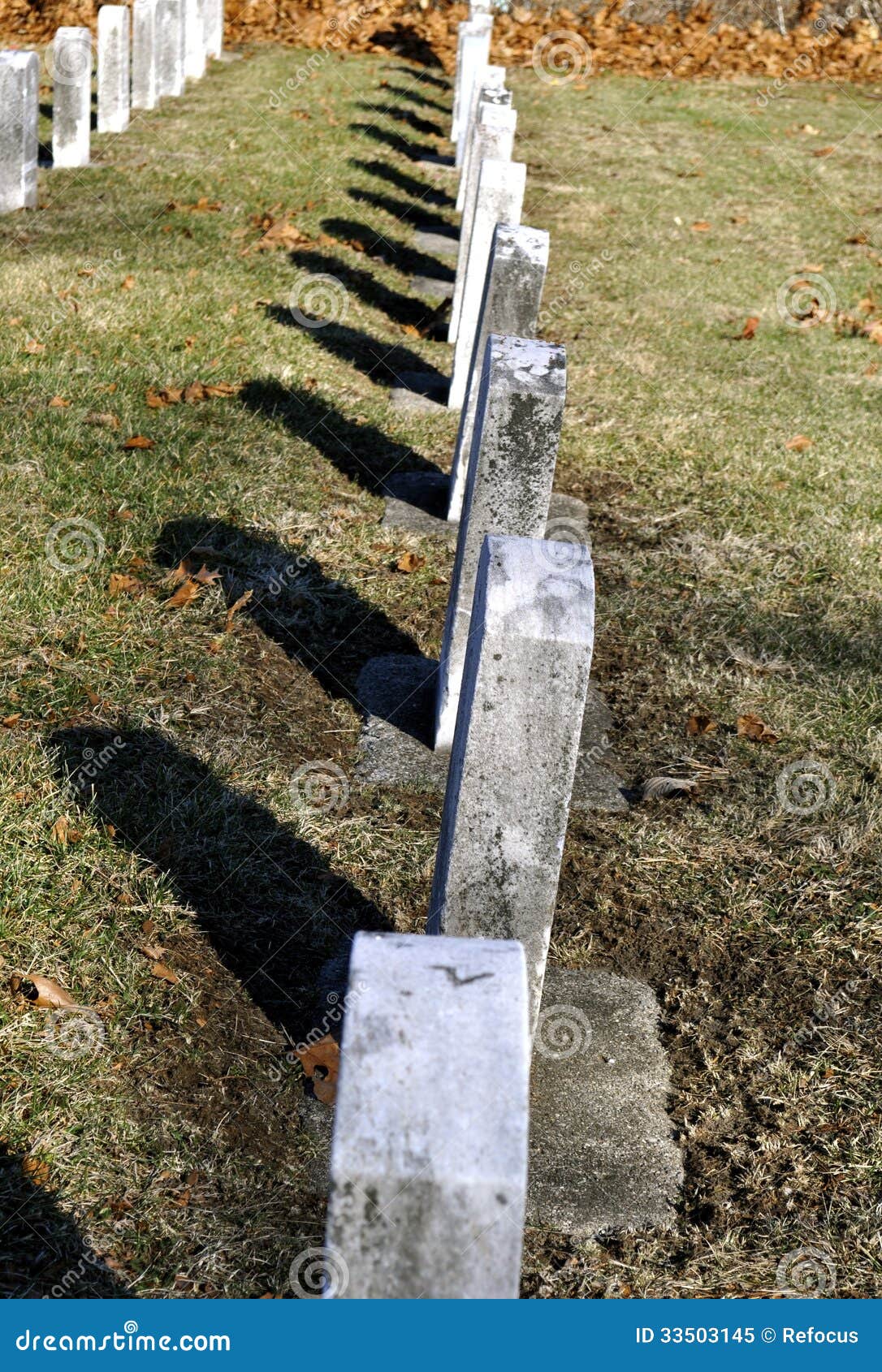 Line of gravestones stock image. Image of outside, granite - 33503145