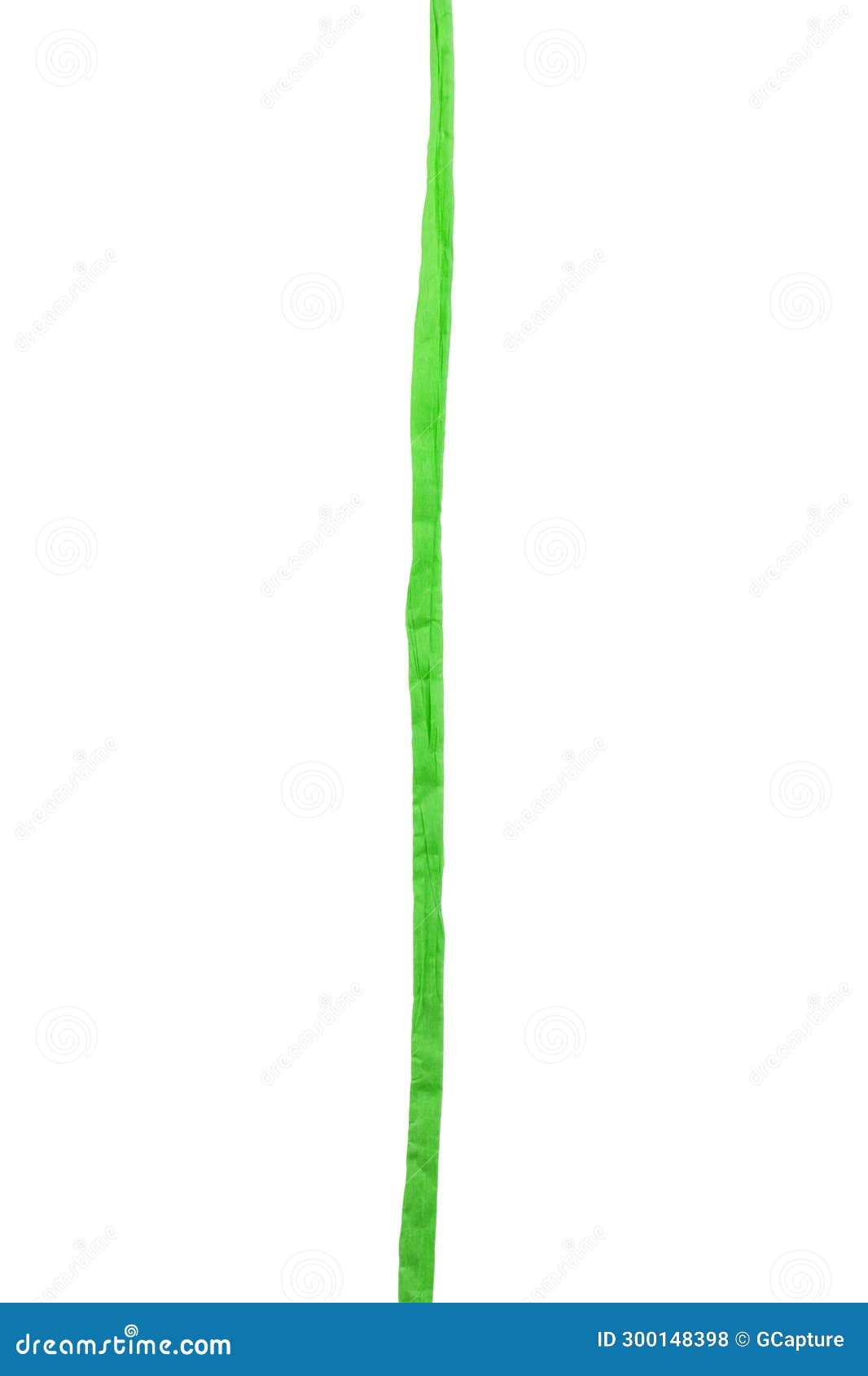 Line of Green Paper Ribbon Isolated on White Background Stock Photo ...