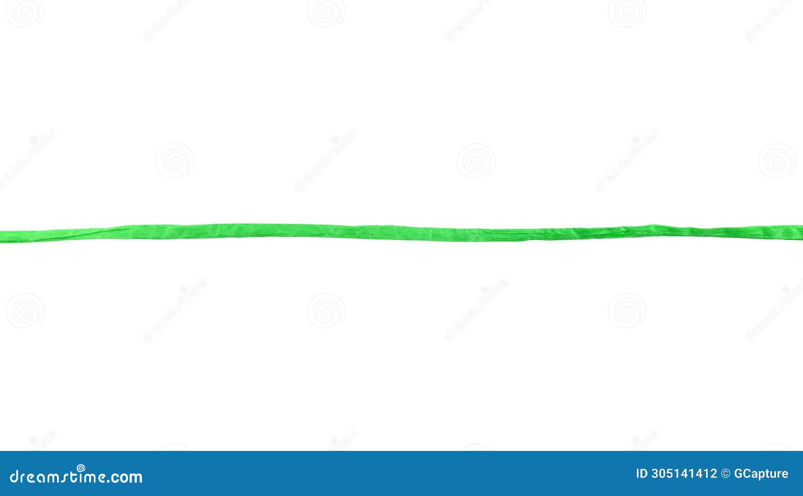 Line of Green Paper Ribbon Isolated on White Background Stock Photo ...
