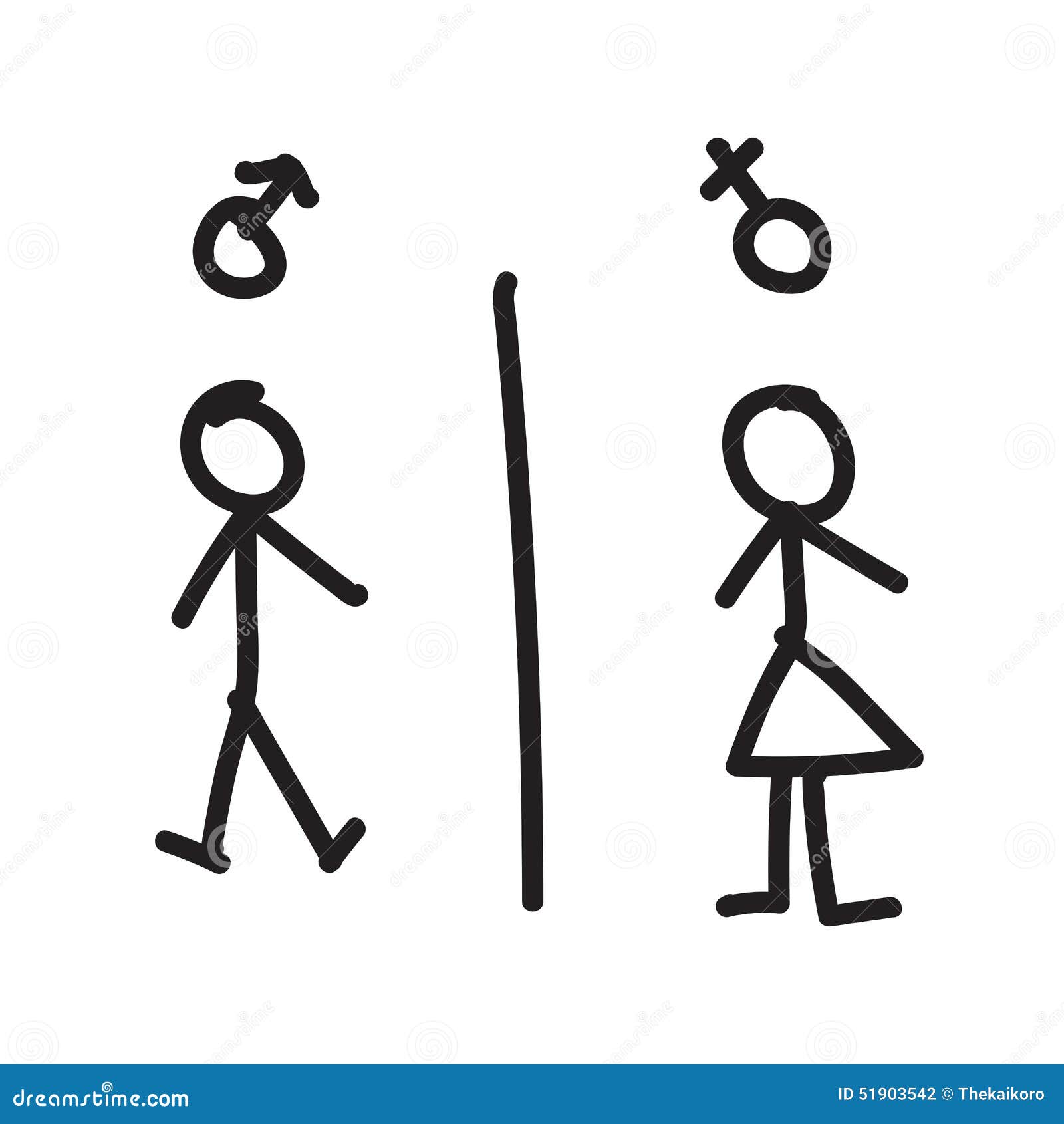 Line Hand Drawing of Man and Woman Stock Vector - Illustration of male ...