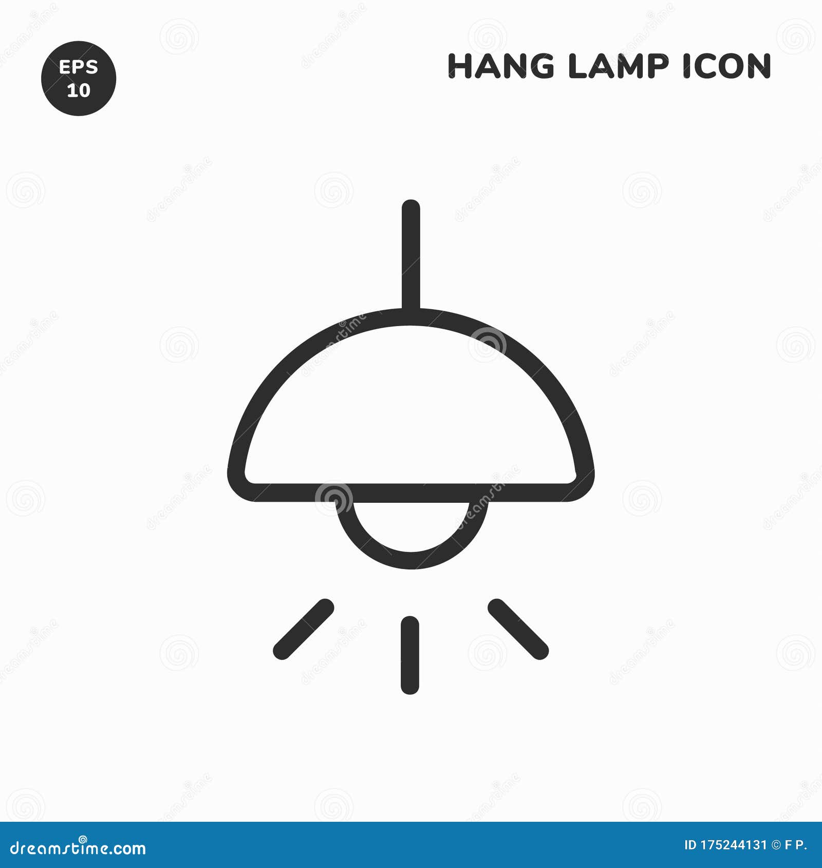 Line Hang Lamp Icon Template Vector. Flat Icon Template Stock Vector ...