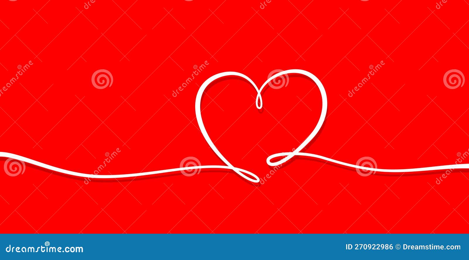 Line Heart Shape on Red Illustration Stock Vector - Illustration of ...