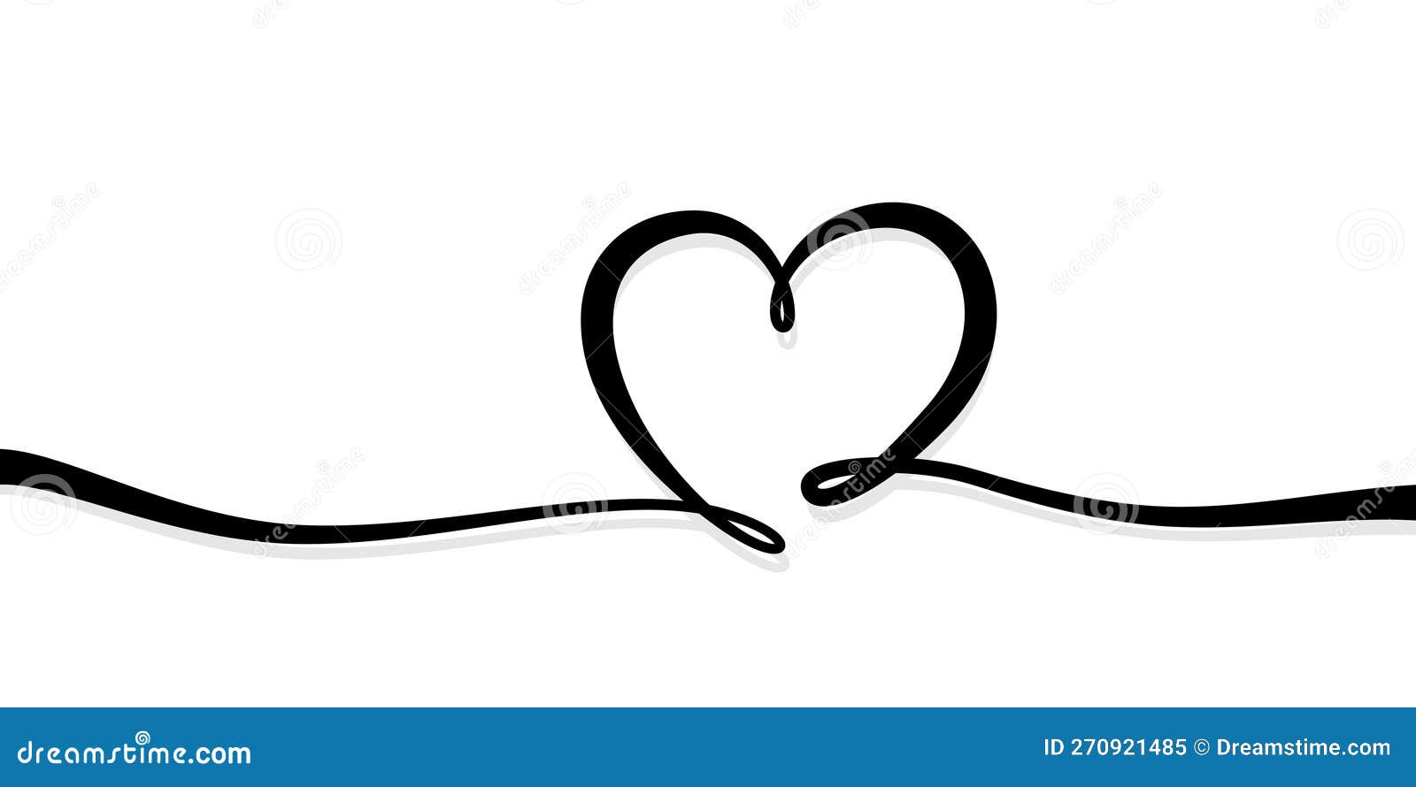 Line Heart Shape on White Illustration Stock Vector - Illustration of ...
