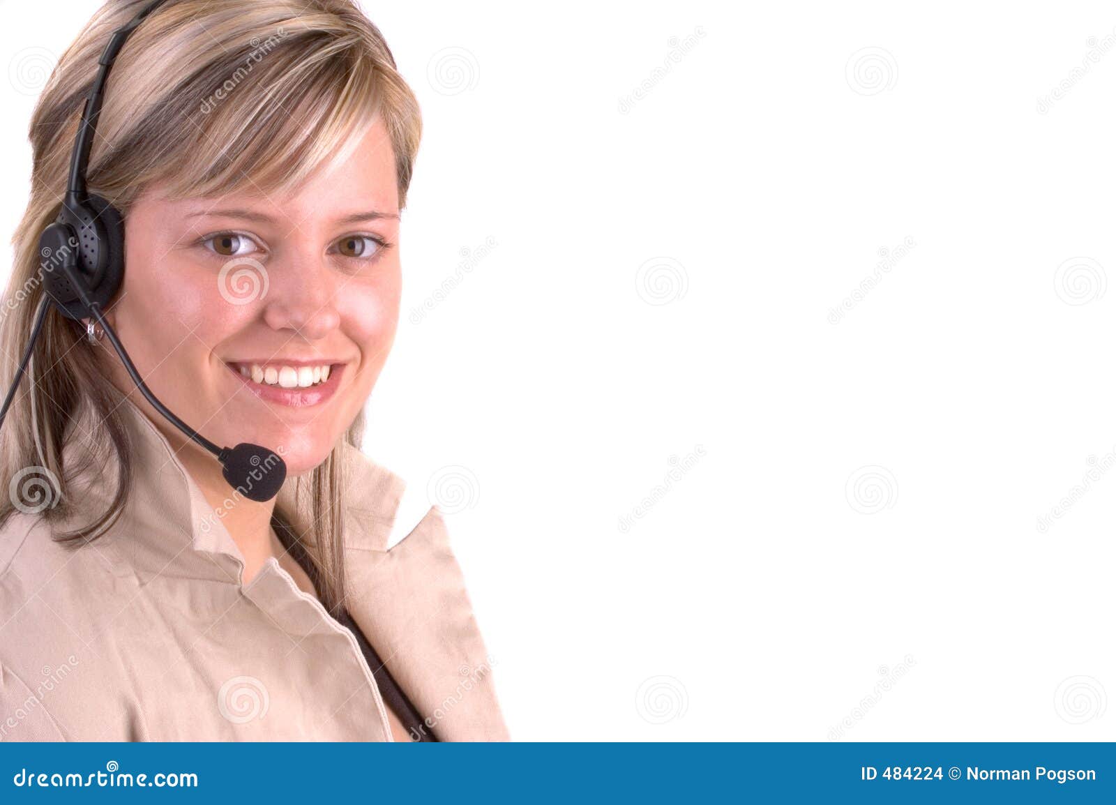 On Line Help stock photo. Image of look, blond, operator - 484224