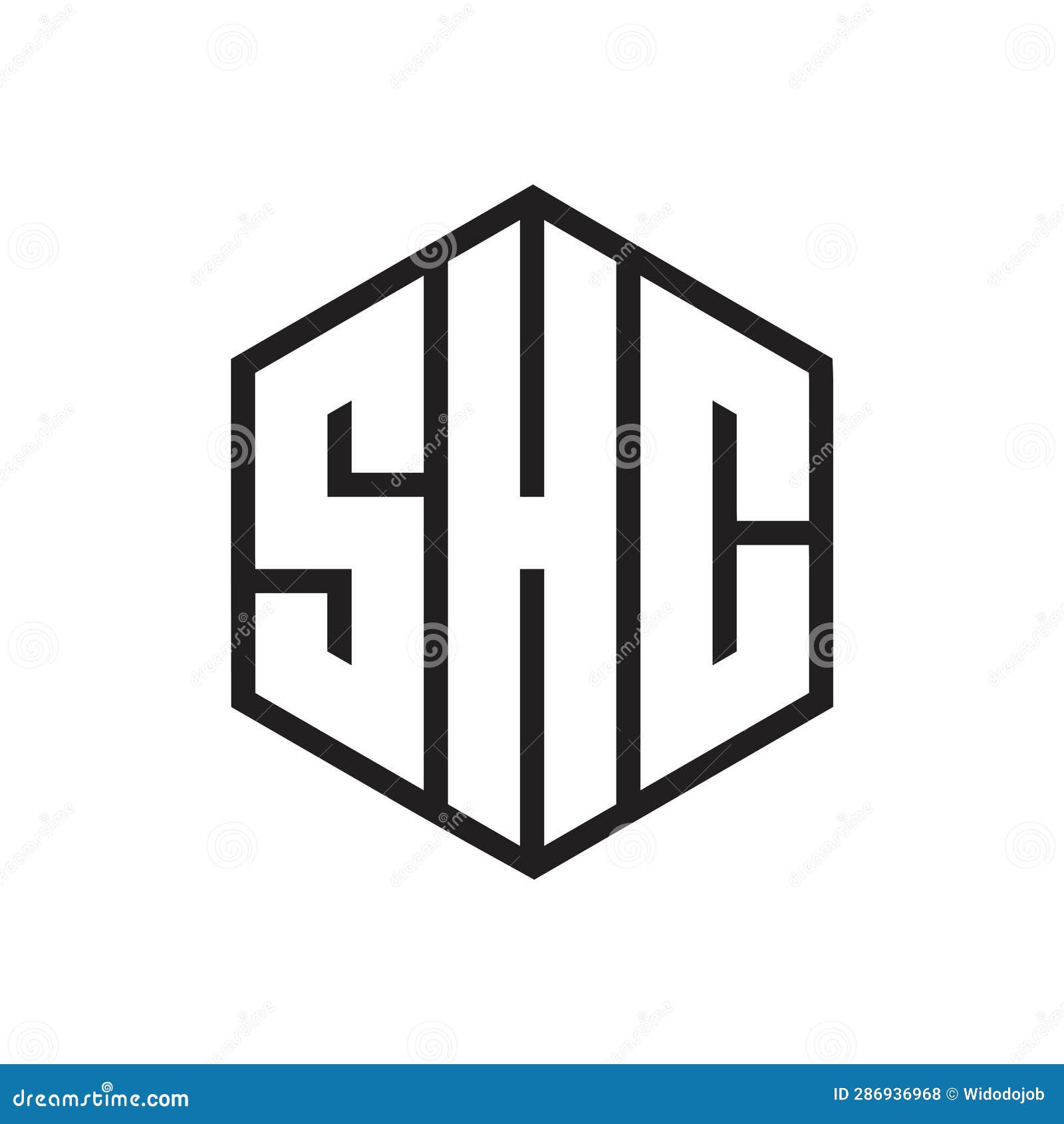 Line Hexagon Letter SHC Logo Design Vector Illustration Stock ...