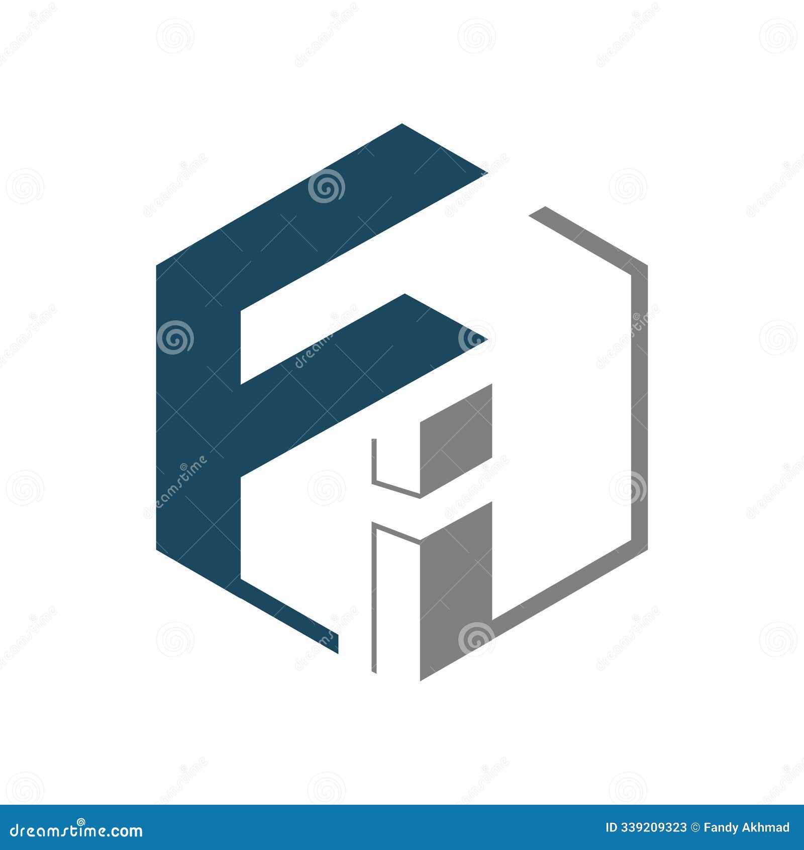 Line Hexagonal Initial F Letter Logo Design Vector Graphic Concept ...