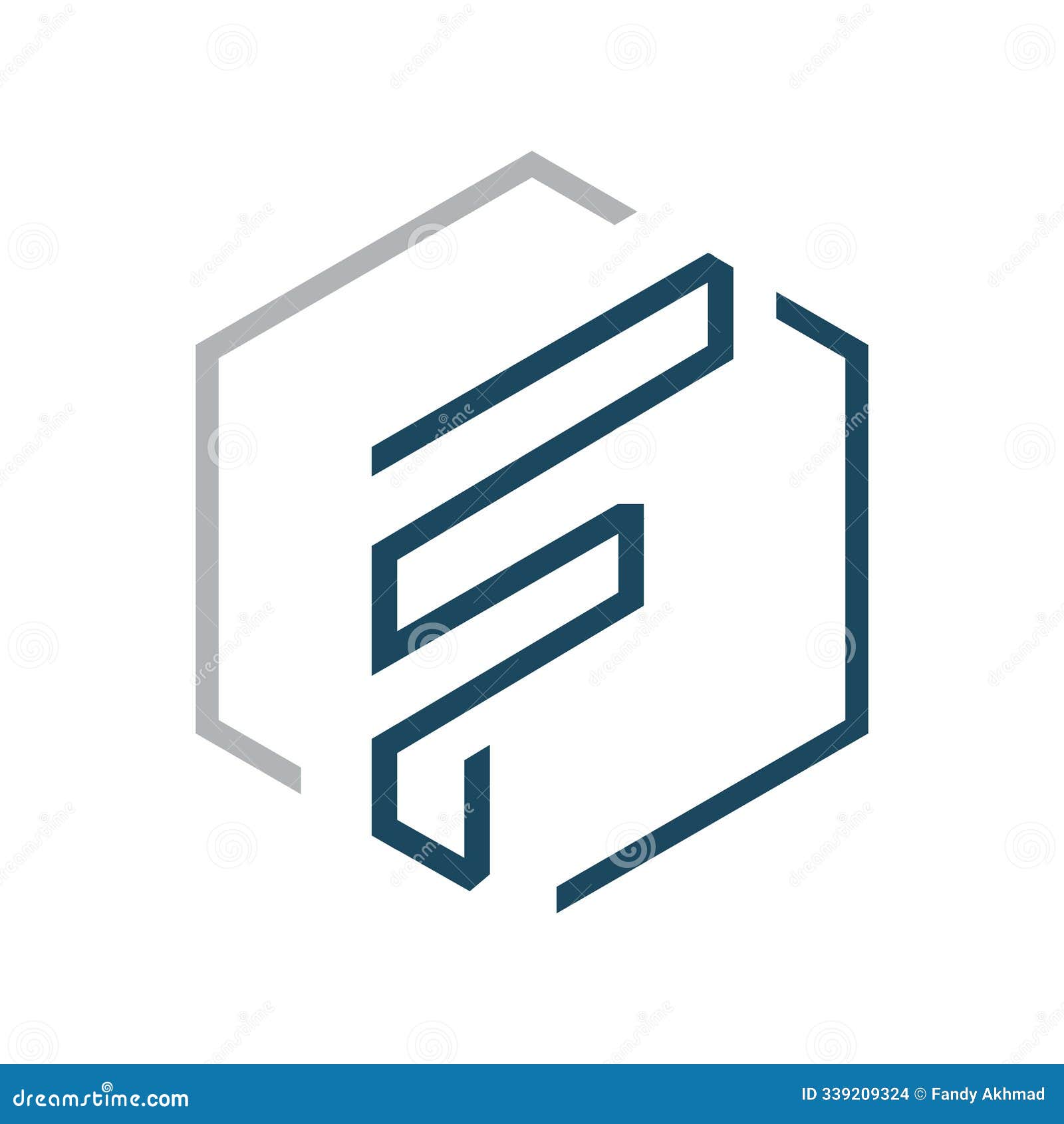 Line Hexagonal Initial F Letter Logo Design Vector Graphic Concept ...
