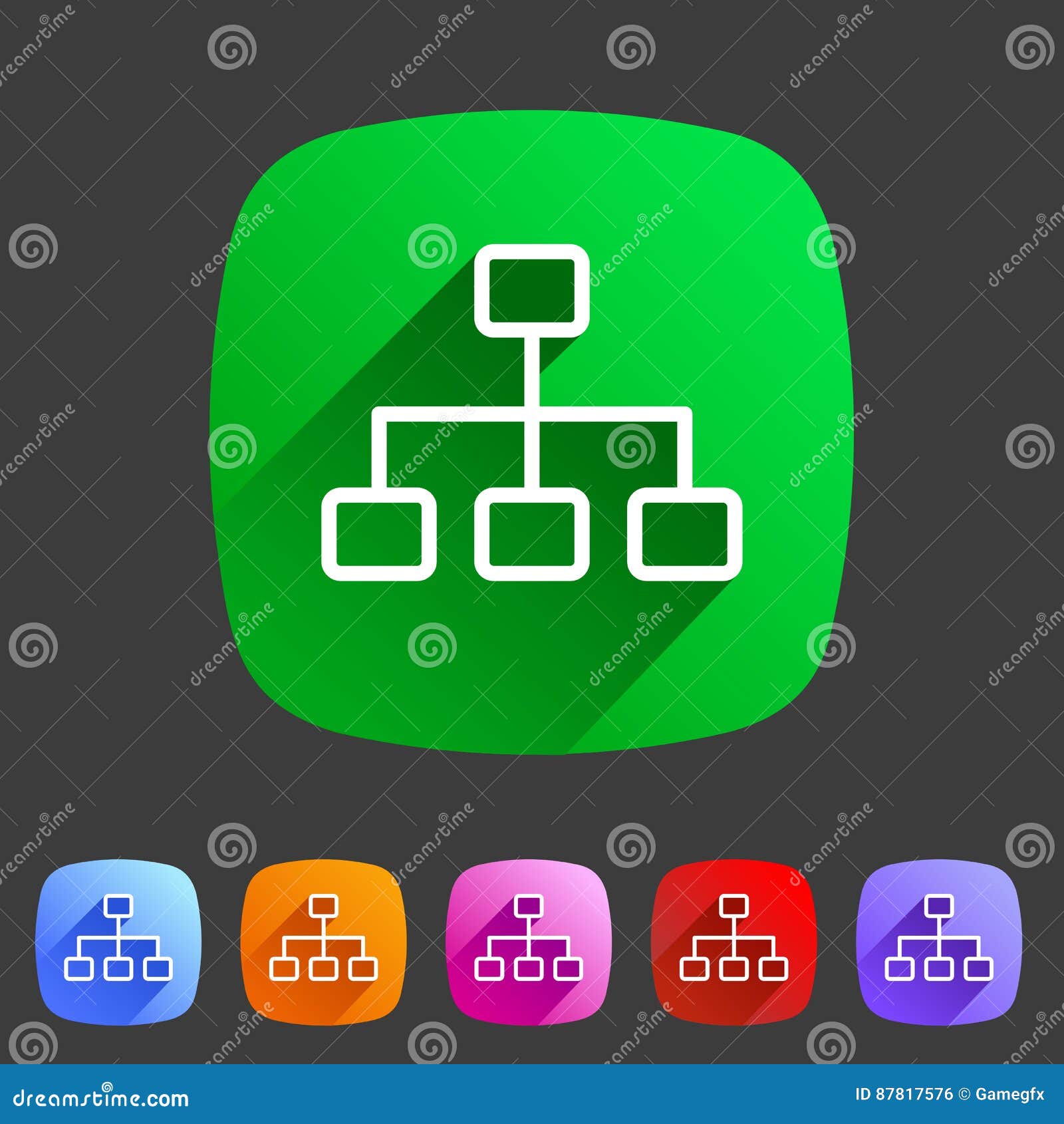 Hierarchy Icon. Structure Vector Symbol Flat Style On White Background ...
