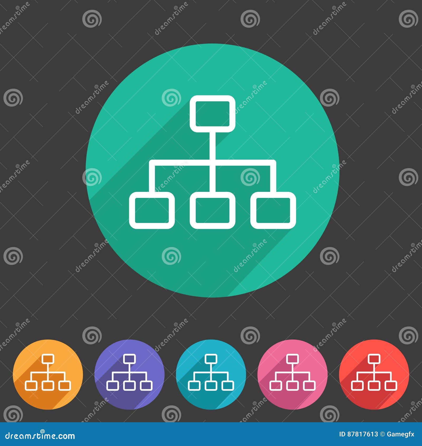 Hierarchy Icon, Black Silhouette. Highlighted On A White Background ...