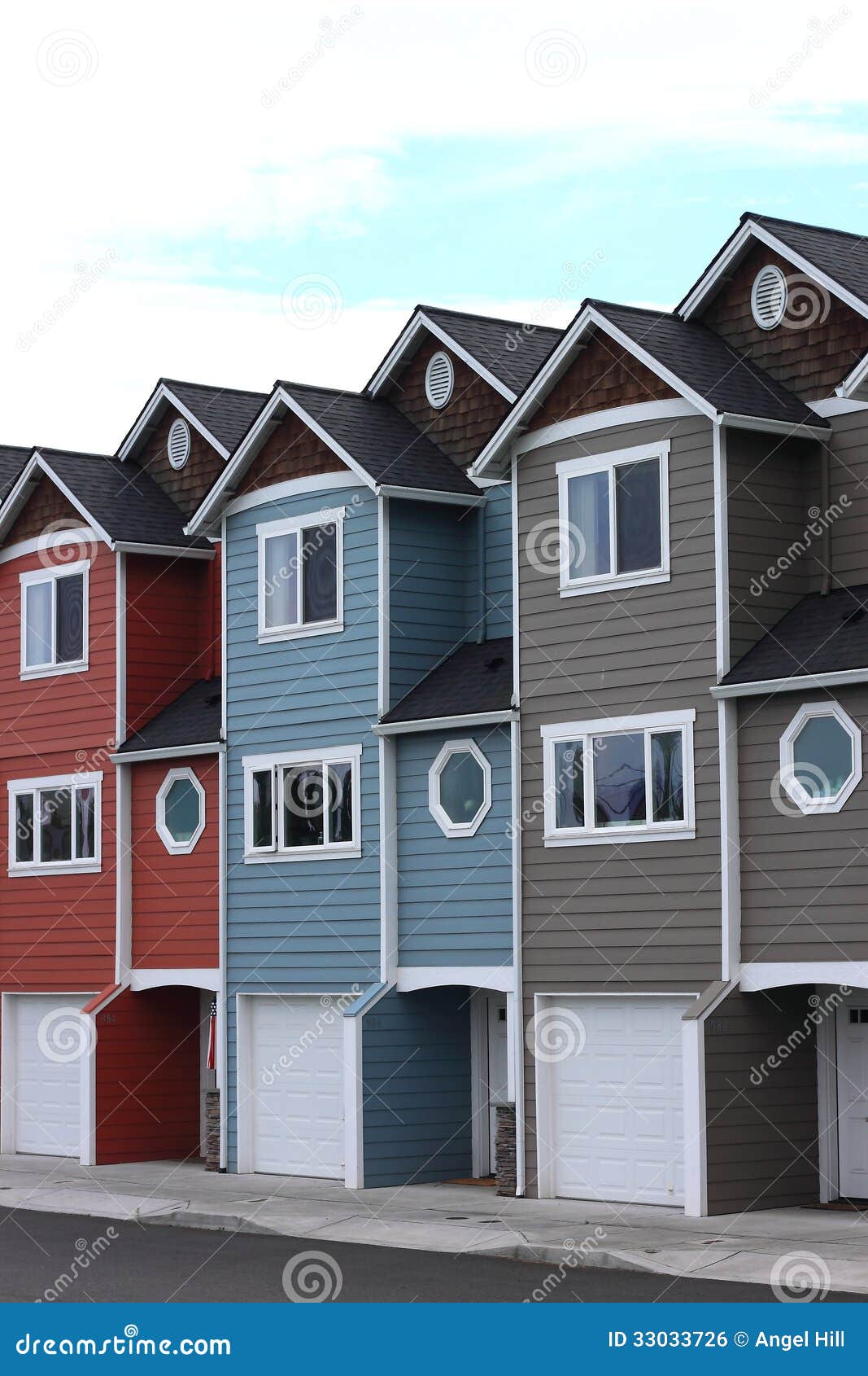 Line of Homes stock photo. Image of garage, color, home - 33033726