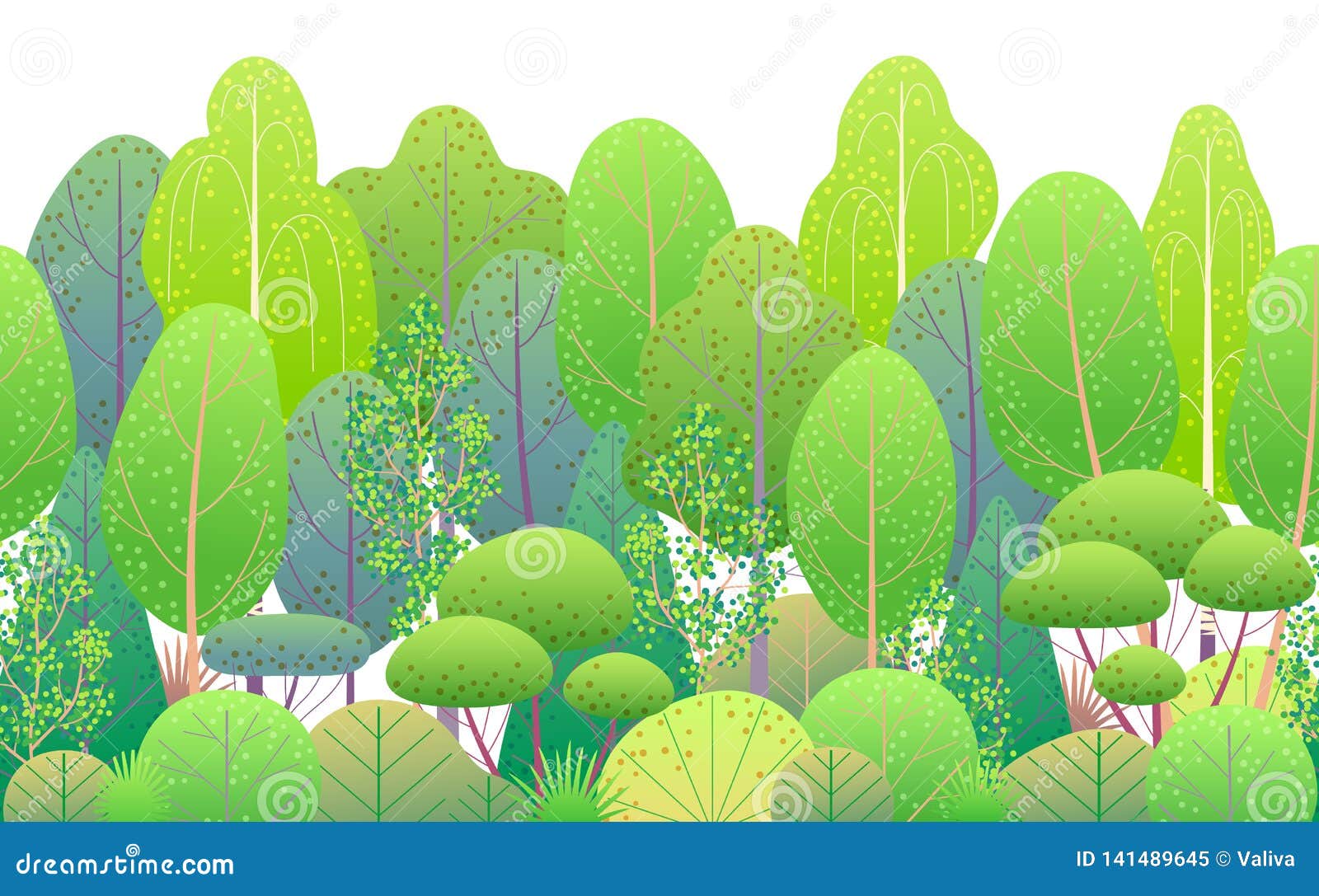 Line Horizontal Seamless Border with Green Trees Stock Vector ... Line Horizontal Seamless Border with Green Trees Stock Vector ...