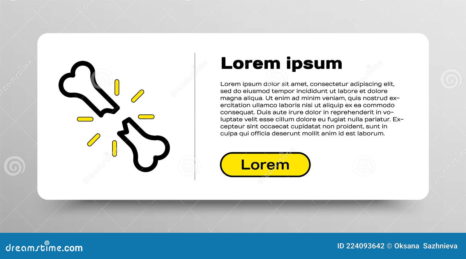 Line Human Broken Bone Icon Isolated on White Background. Colorful ...