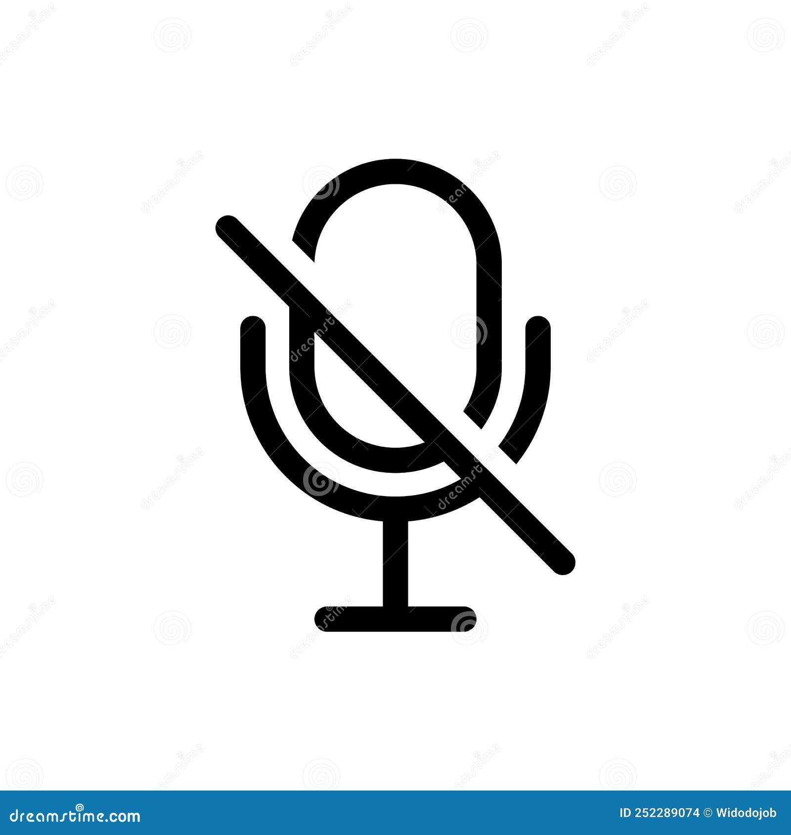 Line Icon Audio Microphone Unmute Stock Vector - Illustration of design ...
