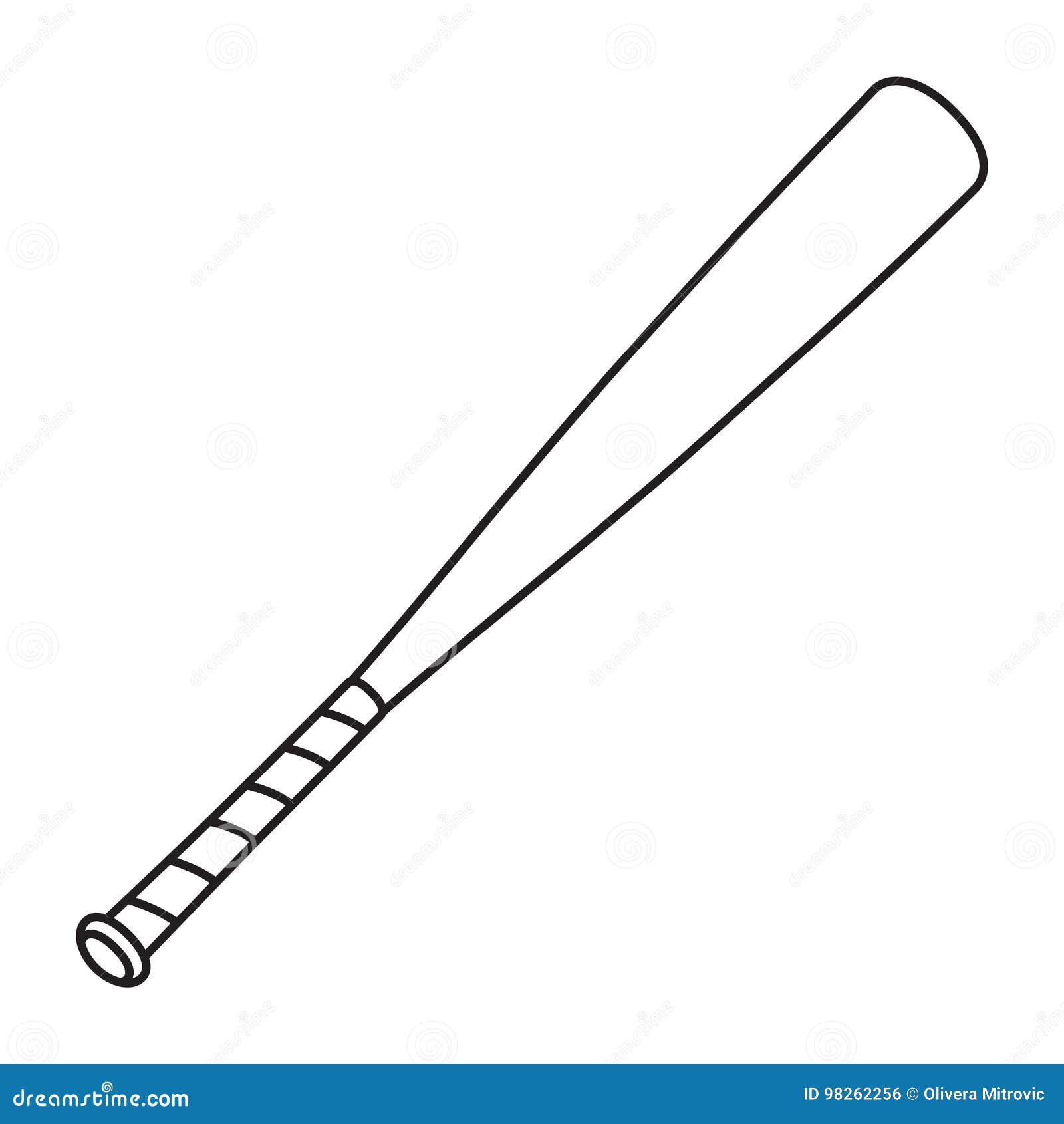 Line icon baseball bat stock vector. Illustration of catch - 98262256