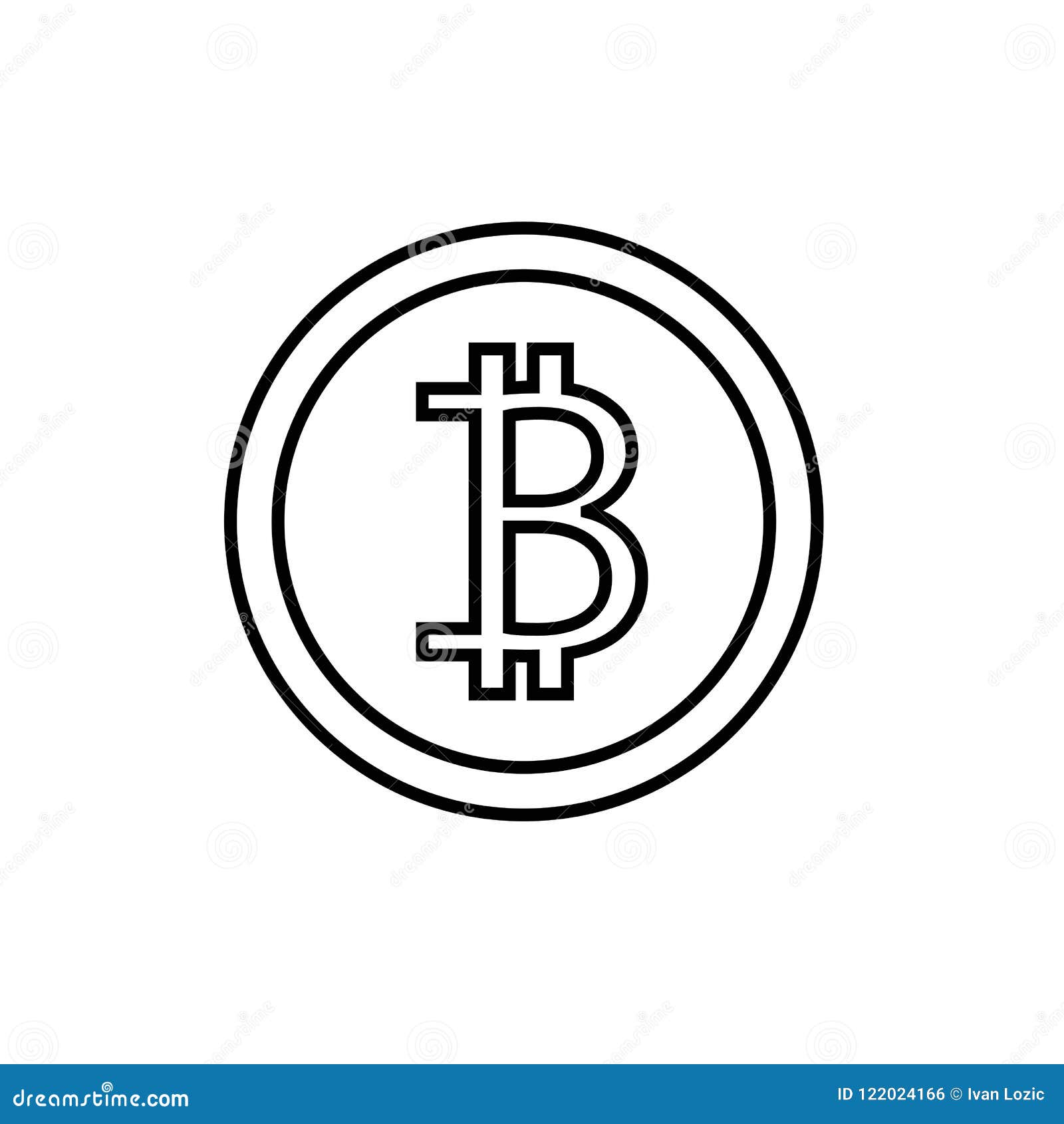 Line icon bitcoin stock vector. Illustration of counter - 122024166 Line icon bitcoin stock vector. Illustration of counter - 122024166