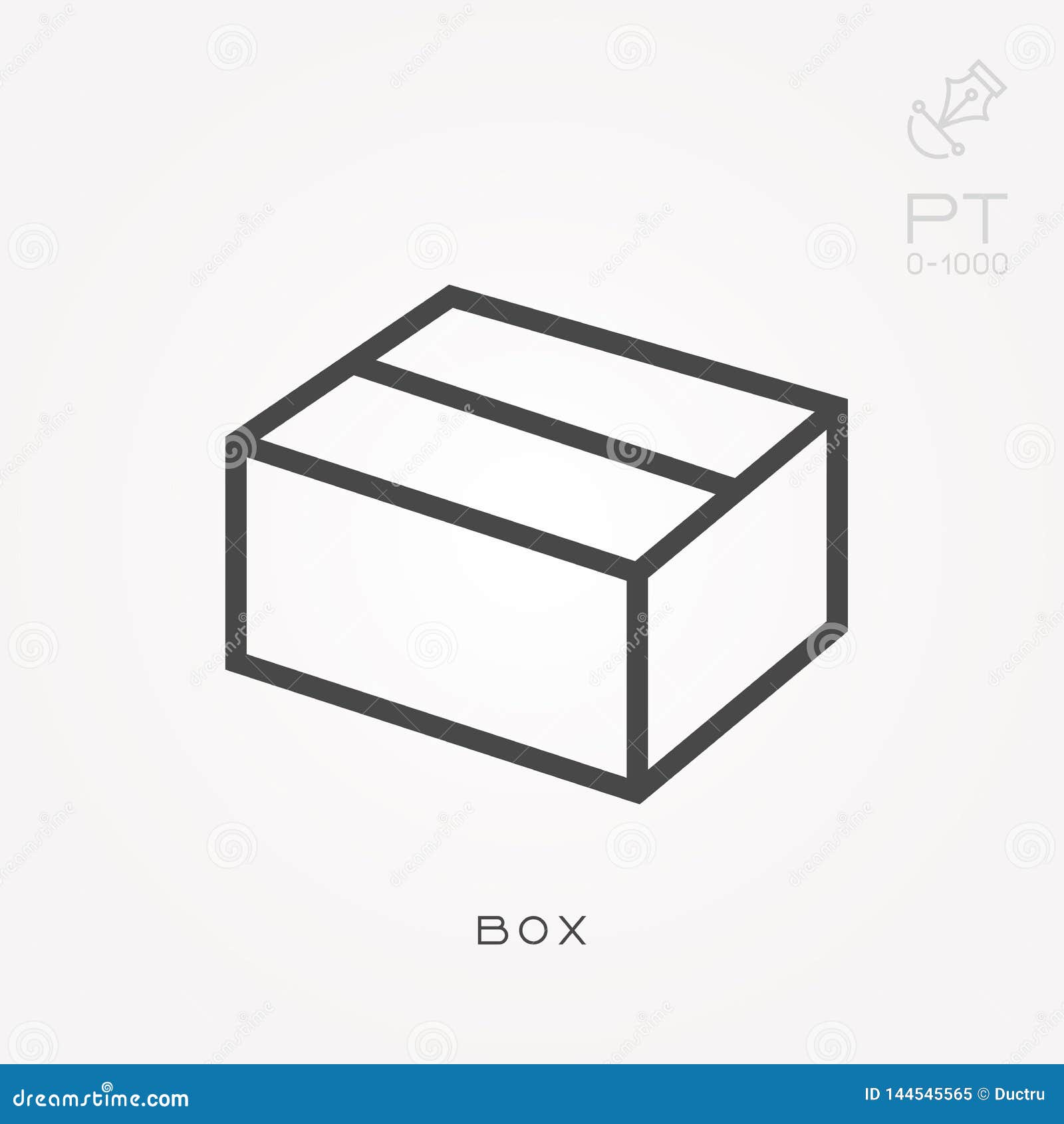 Simple Vector Illustration with Ability To Change. Line Icon Box Stock ...