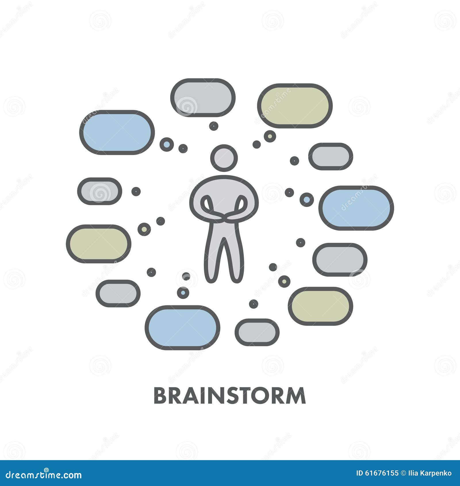 Line Icon Brainstorm. Vector Business Symbol Stock Illustration ...