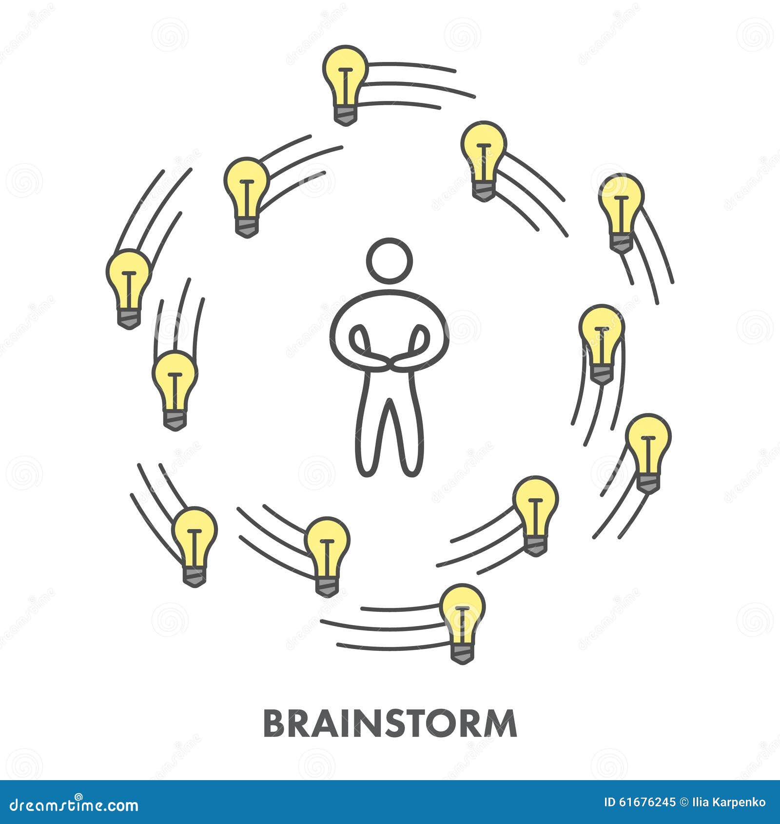 Line Icon Brainstorm. Vector Business Symbol Stock Illustration ...