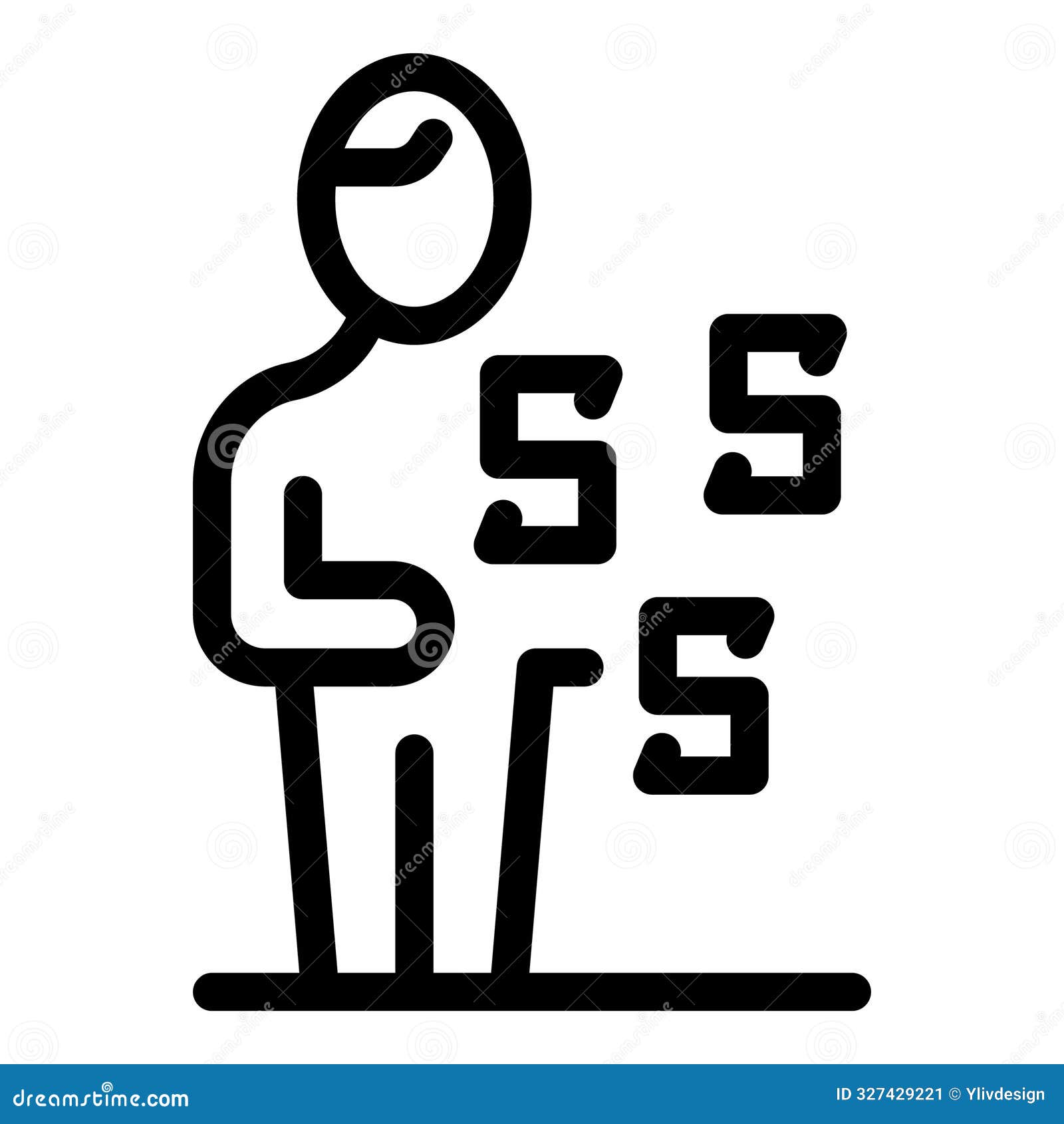 Line Icon of a Businessman and 5s Methodology for Lean Manufacturing ...