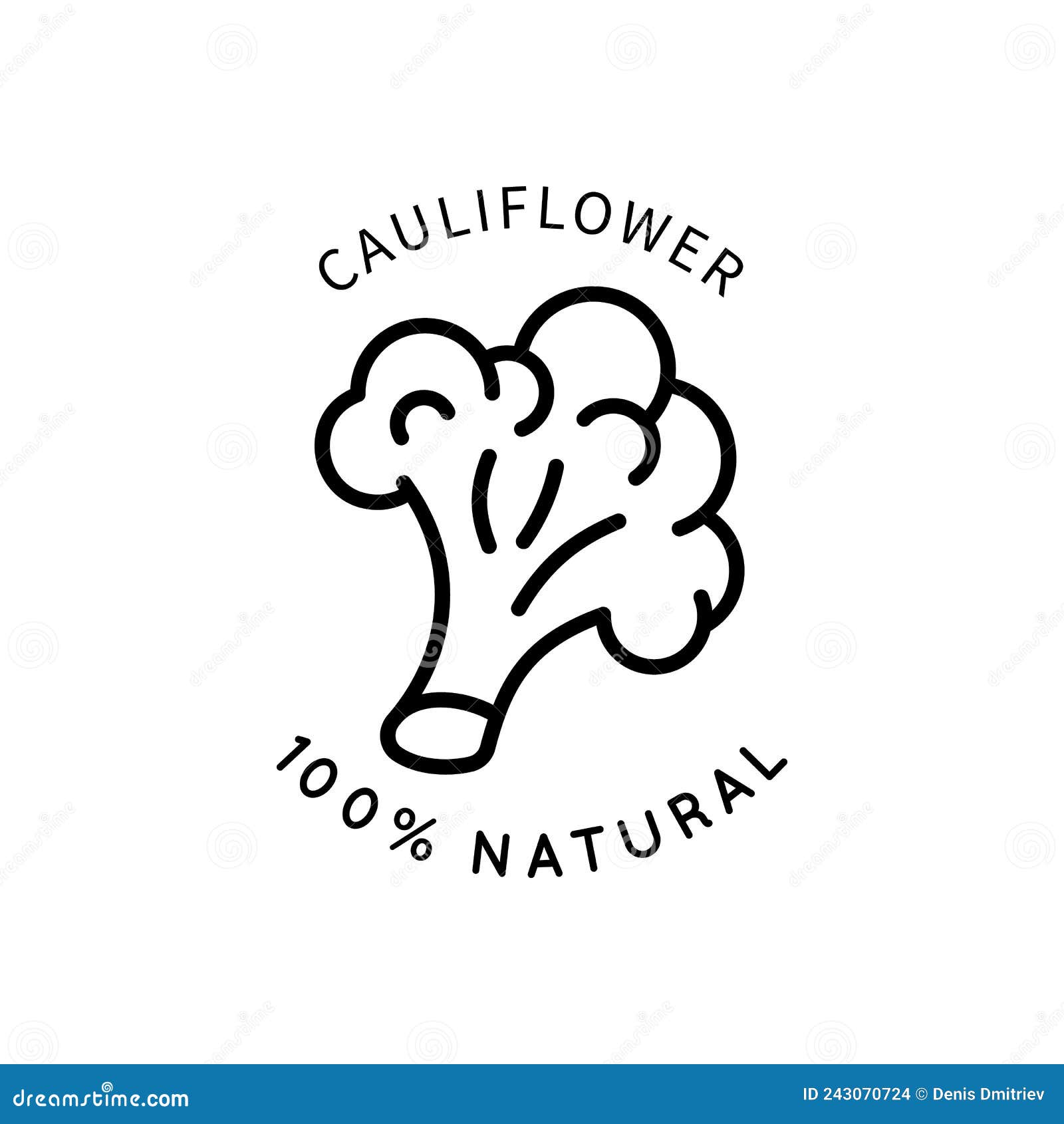 Line Icon Cauliflower in Simple Style. Vector Sign in a Simple Style ...