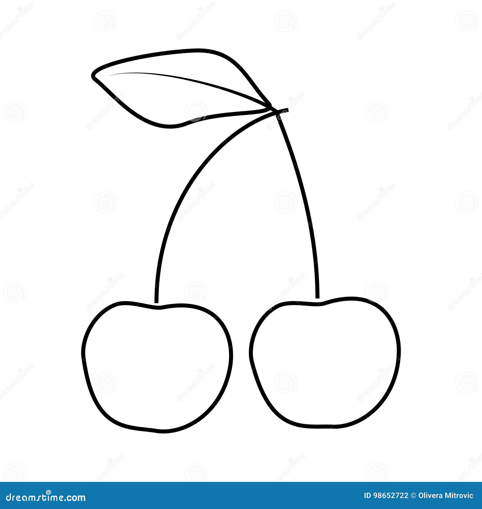Line icon cherry stock vector. Illustration of fresh - 98652722