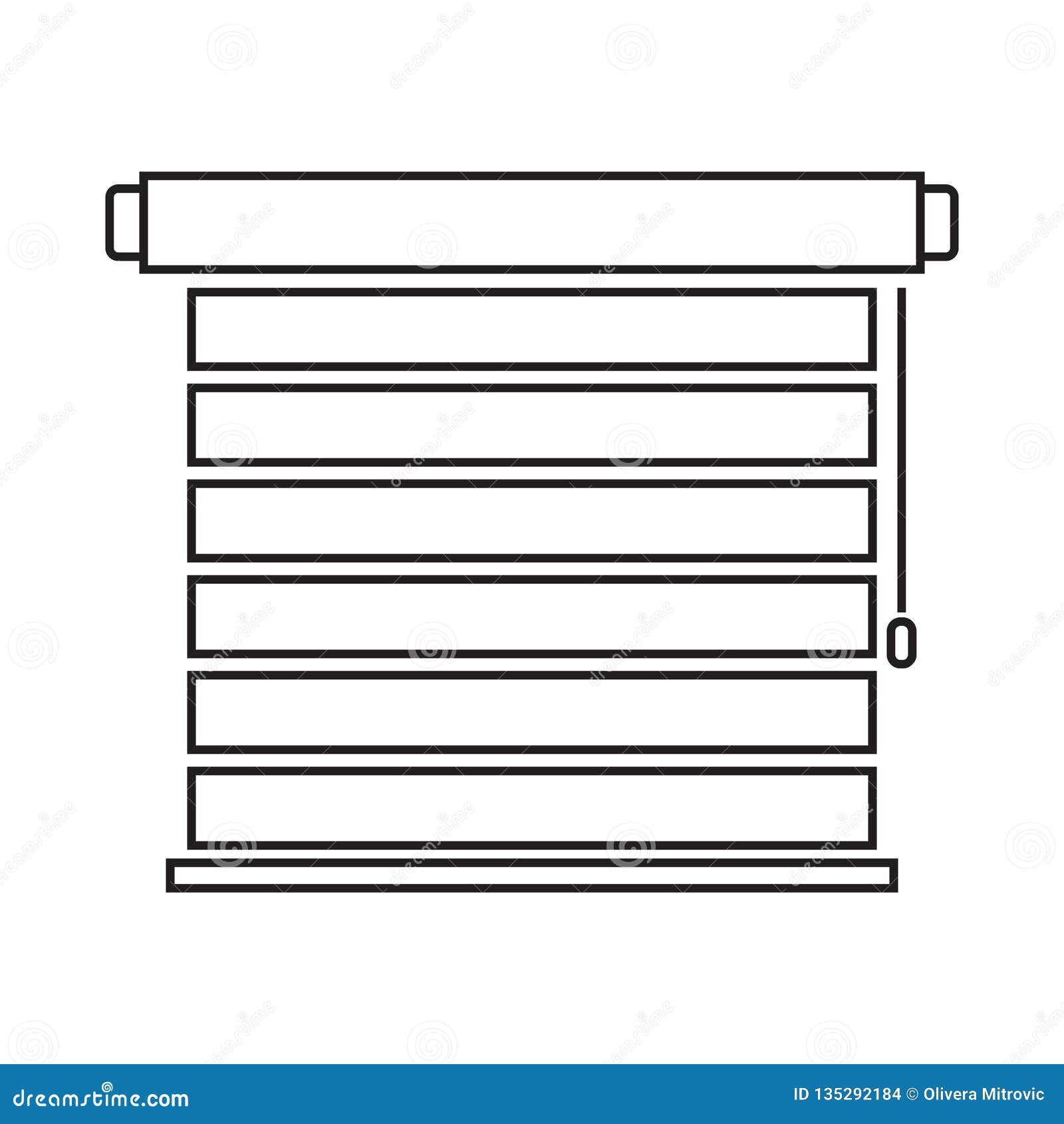 Line Icon Day-night Roller Blinds Stock Vector - Illustration of luxury ...