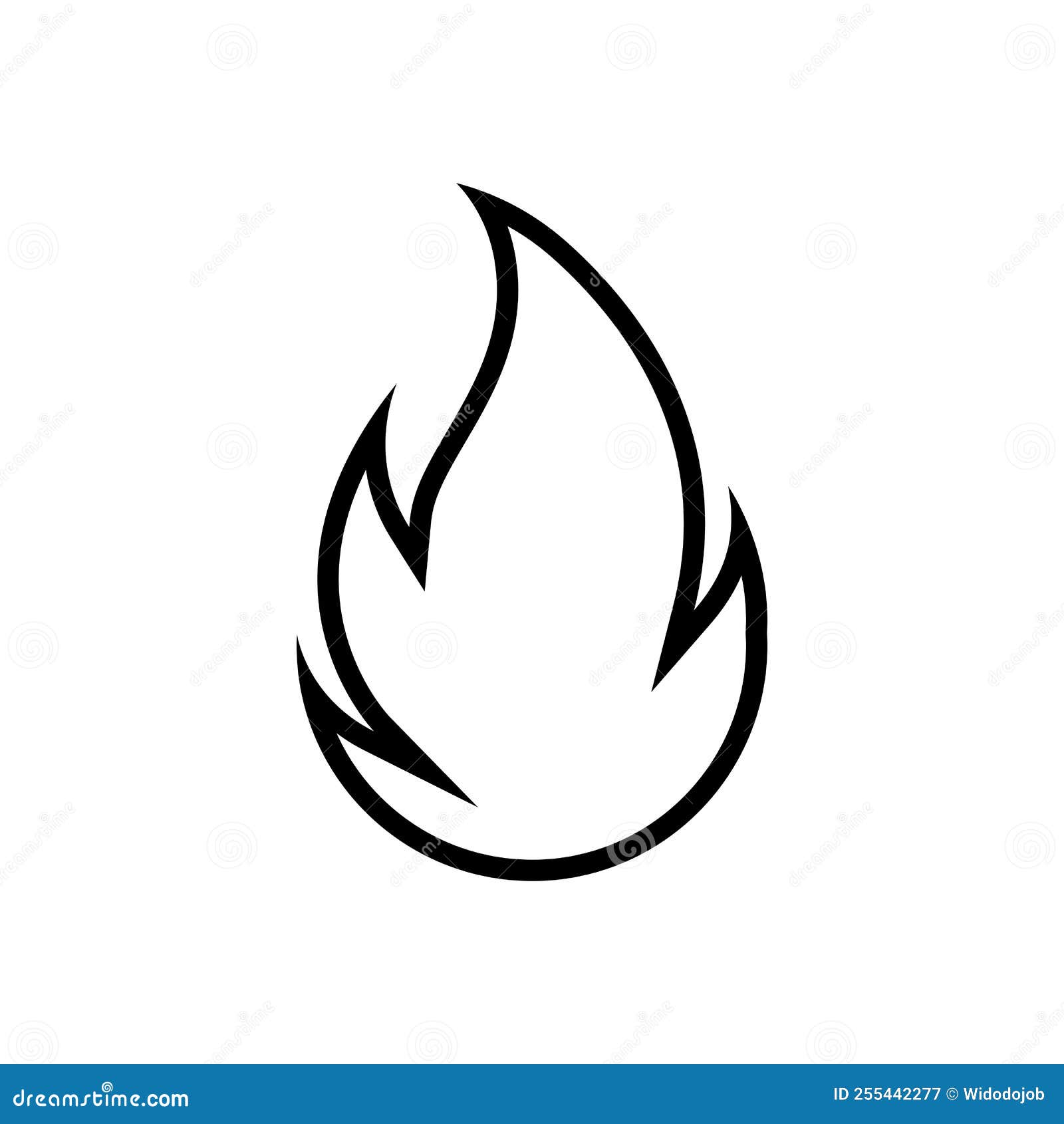 Line Icon Flat Fire Design Vector Stock Vector - Illustration of symbol ...