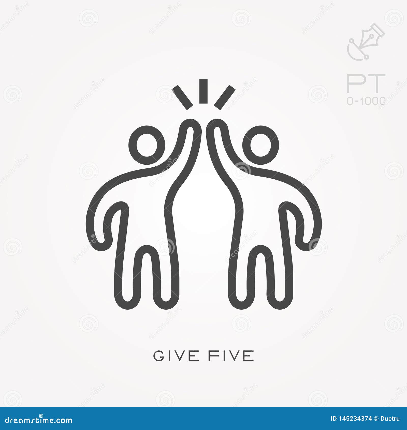 Simple Vector Illustration with Ability To Change. Line Icon Give Five ...