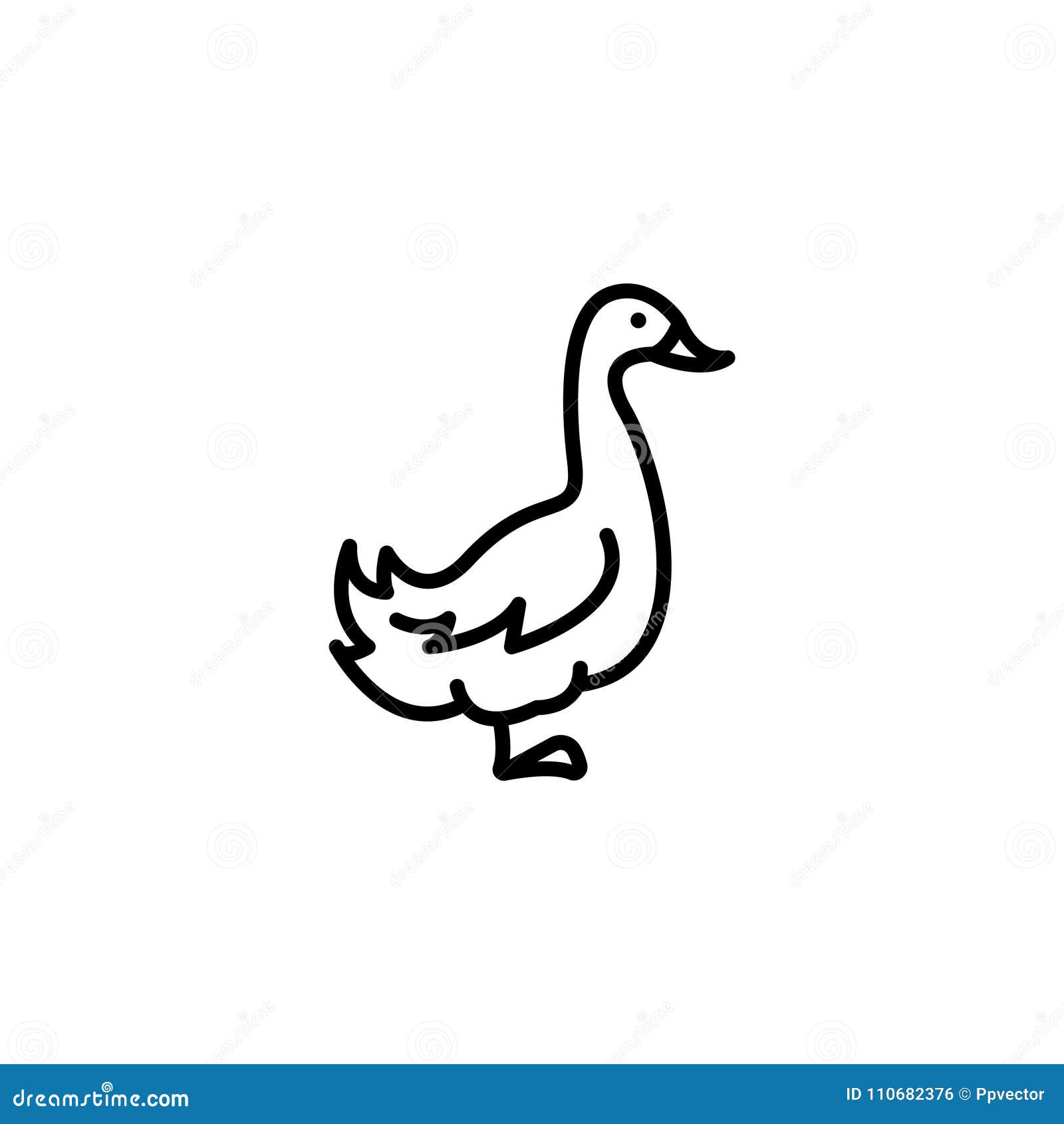 Line icon. Goose symbol stock illustration. Illustration of duck ...