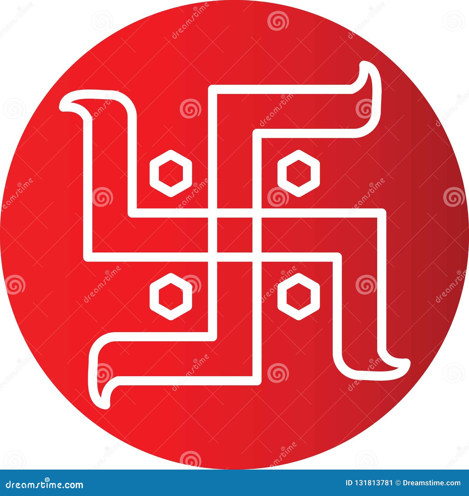 Vector Hindu Sign Icon in Creative Design with Elements for Mobile and ...