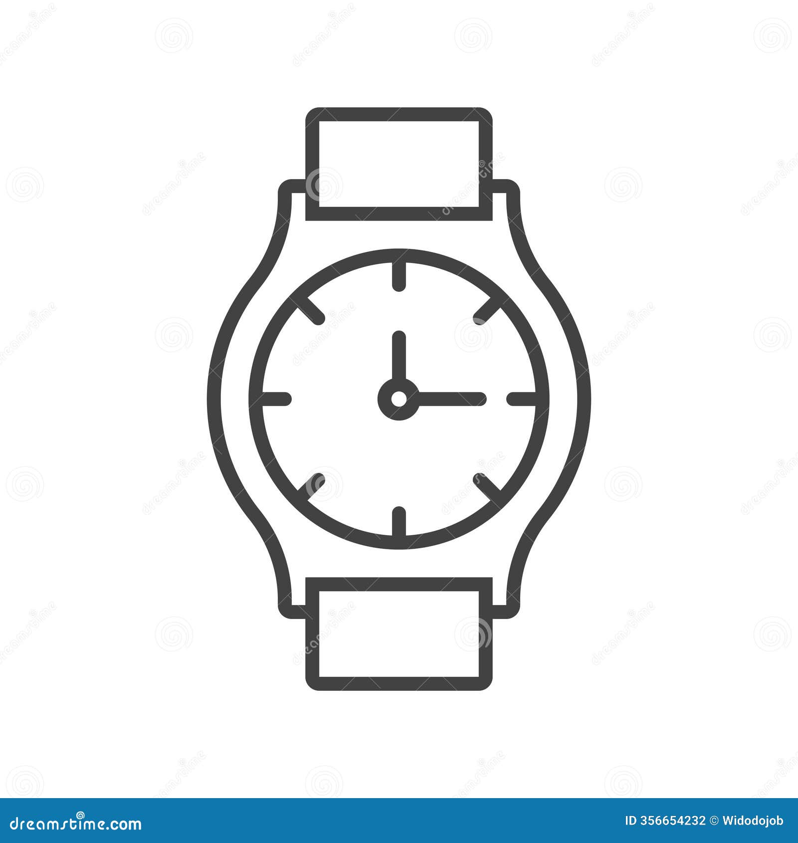 Line Icon Hand Watch Vector Illustration Stock Vector - Illustration of ...