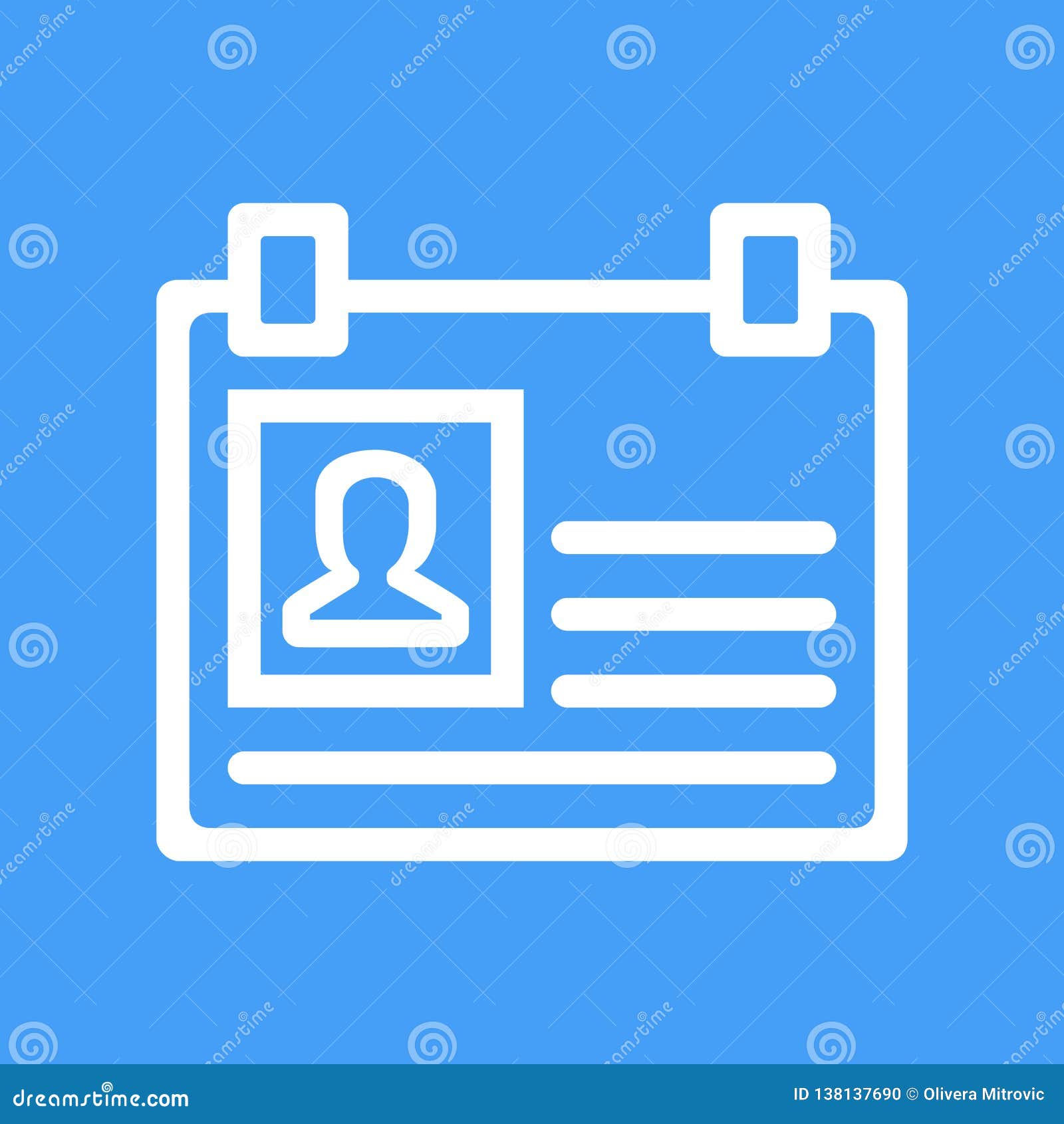 Line Icon Identification of a Person Stock Vector - Illustration of ...